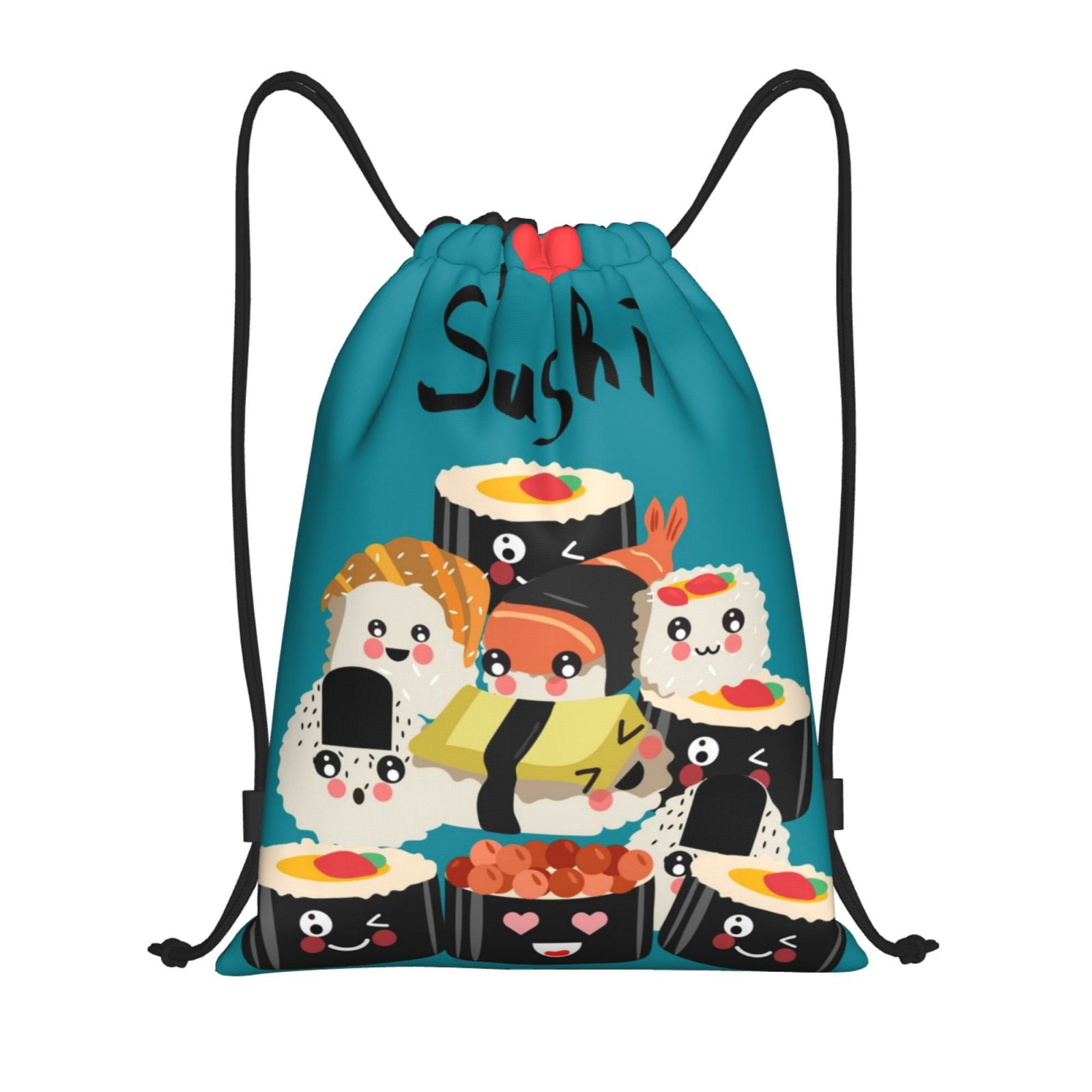 Easygdp I Love Sushi Drawstring Backpack, Beach Sackpack, Travel ...