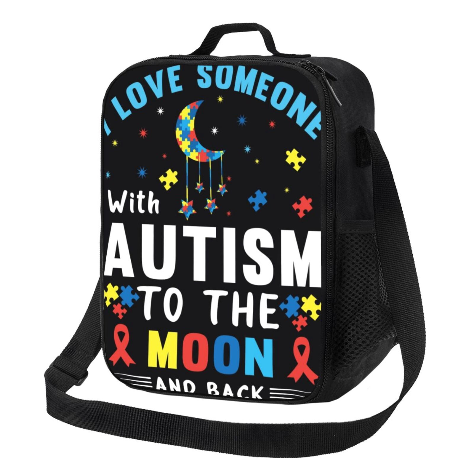 Easygdp I Love With Autism To The Moon And Back Lunch Box Large ...
