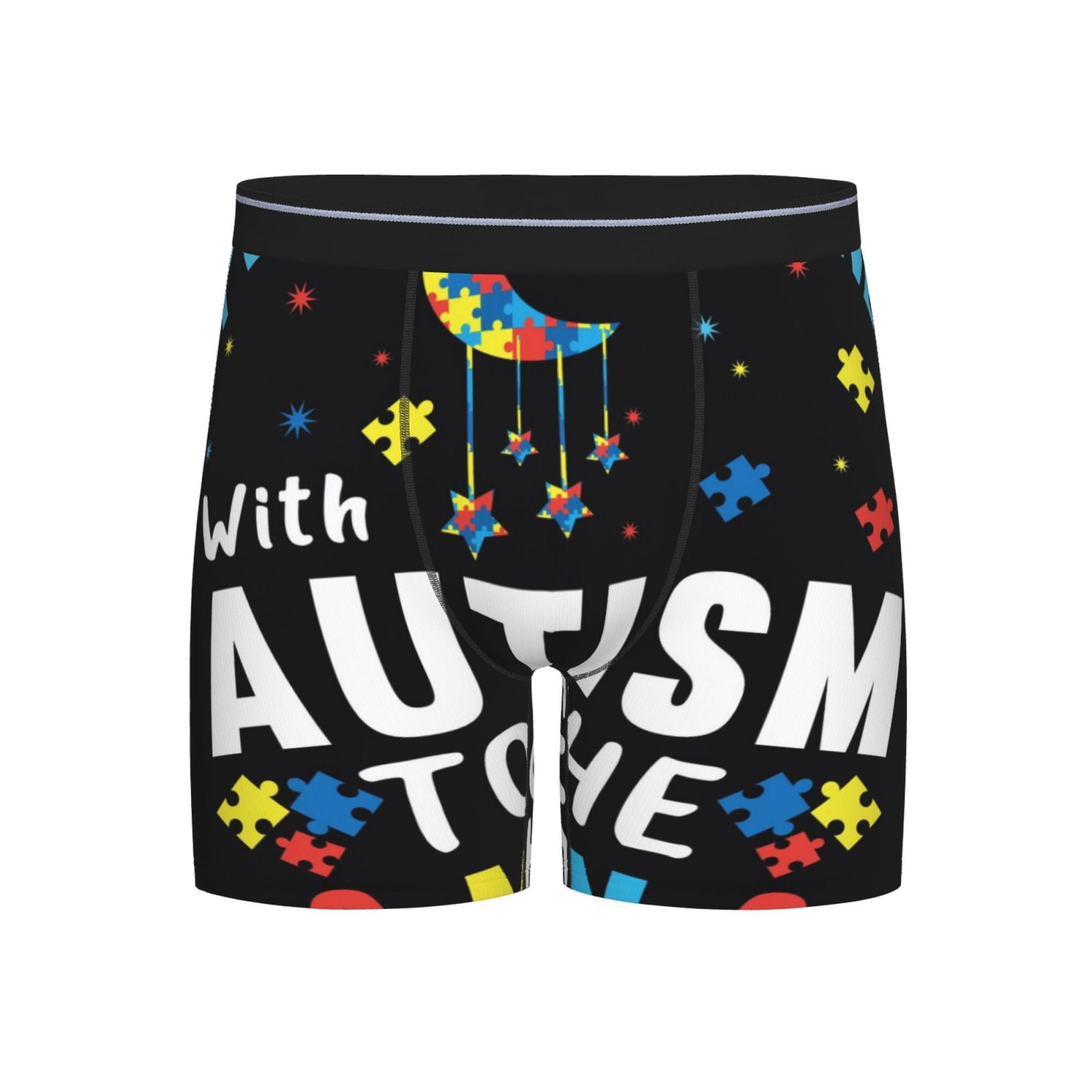 Easygdp I Love With Autism To The Moon And Back Men's Boxer Briefs Men ...