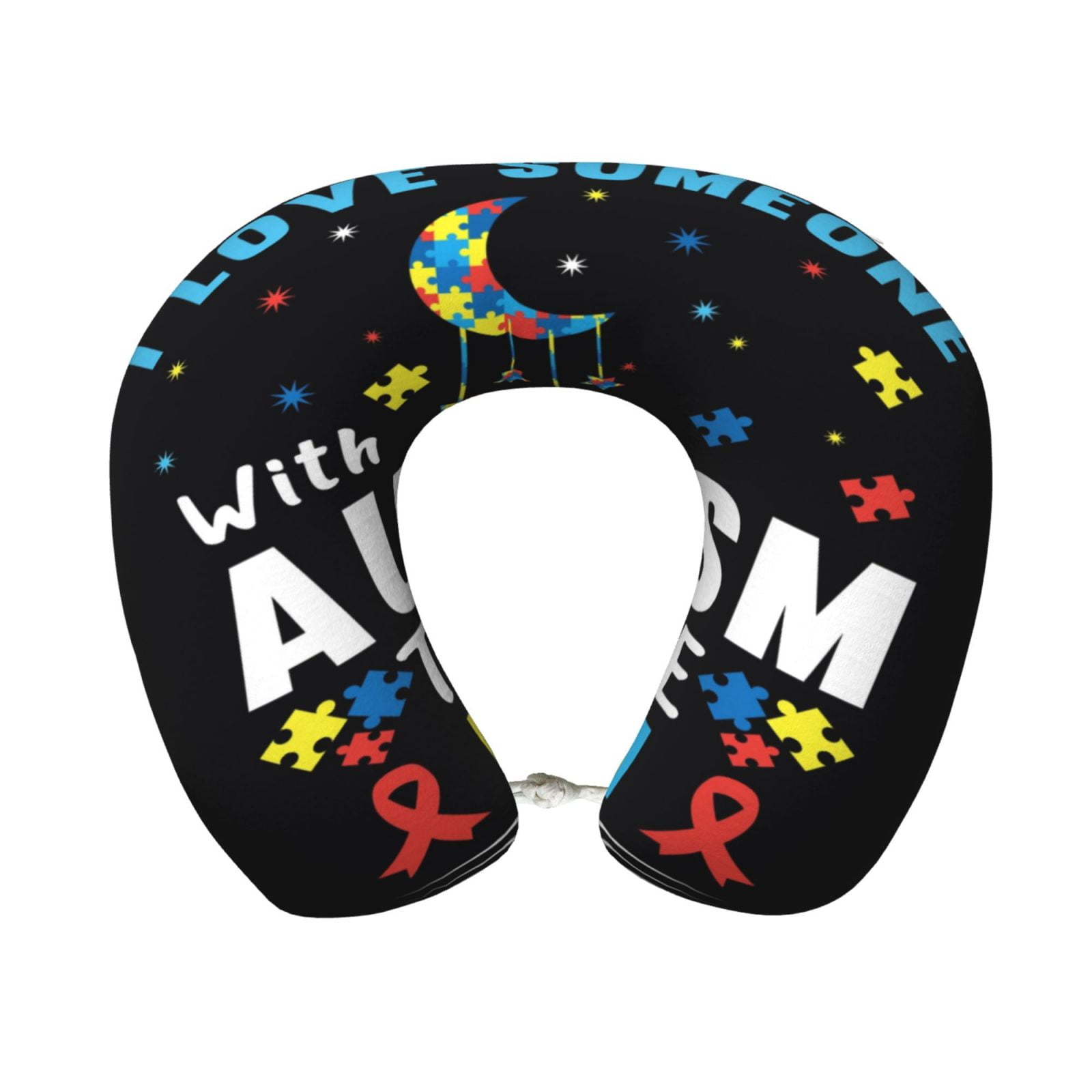 Easygdp I Love With Autism To The Moon And Back Travel Pillow Memory ...