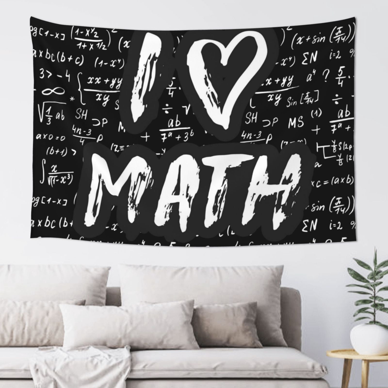 Easygdp I love Math Tapestry Wall Hanging, Wall Tapestries for Bedroom ...