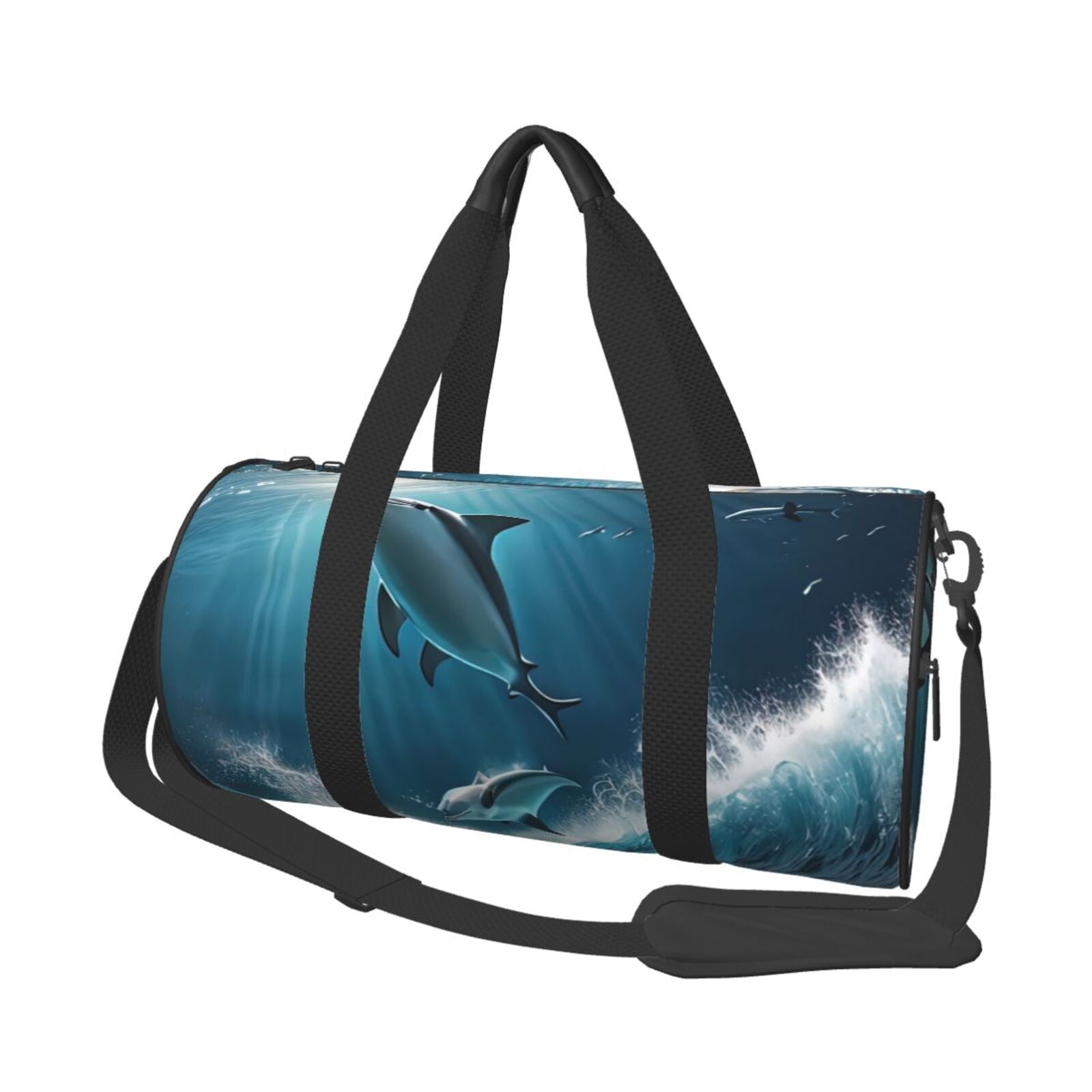 Easygdp Ice Blue Ocean Cute Dolphin A Travel Duffle Bag,Carry on Bag ...