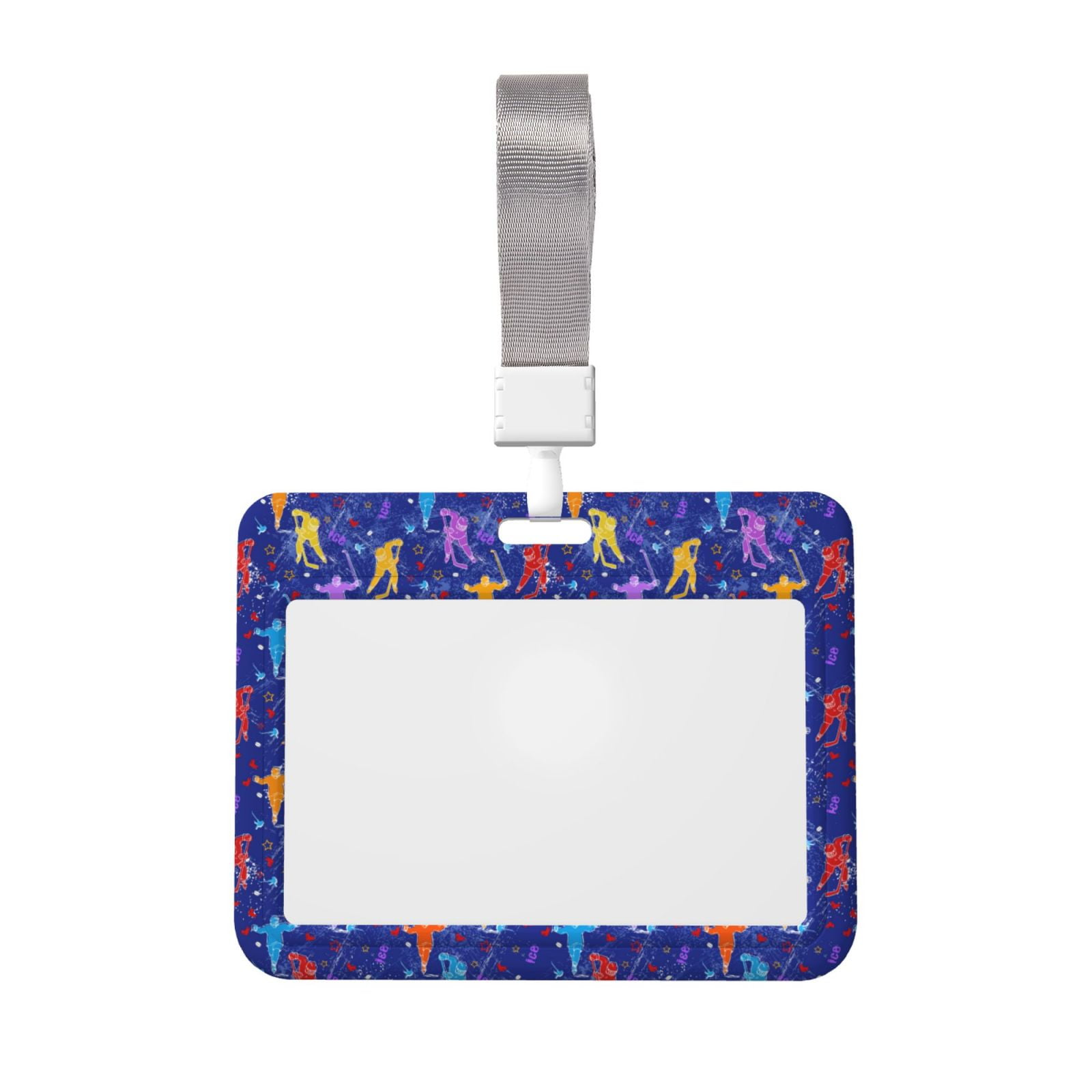 Easygdp Ice Hockey Players With Puck Card Badge Holder Work Badge ...