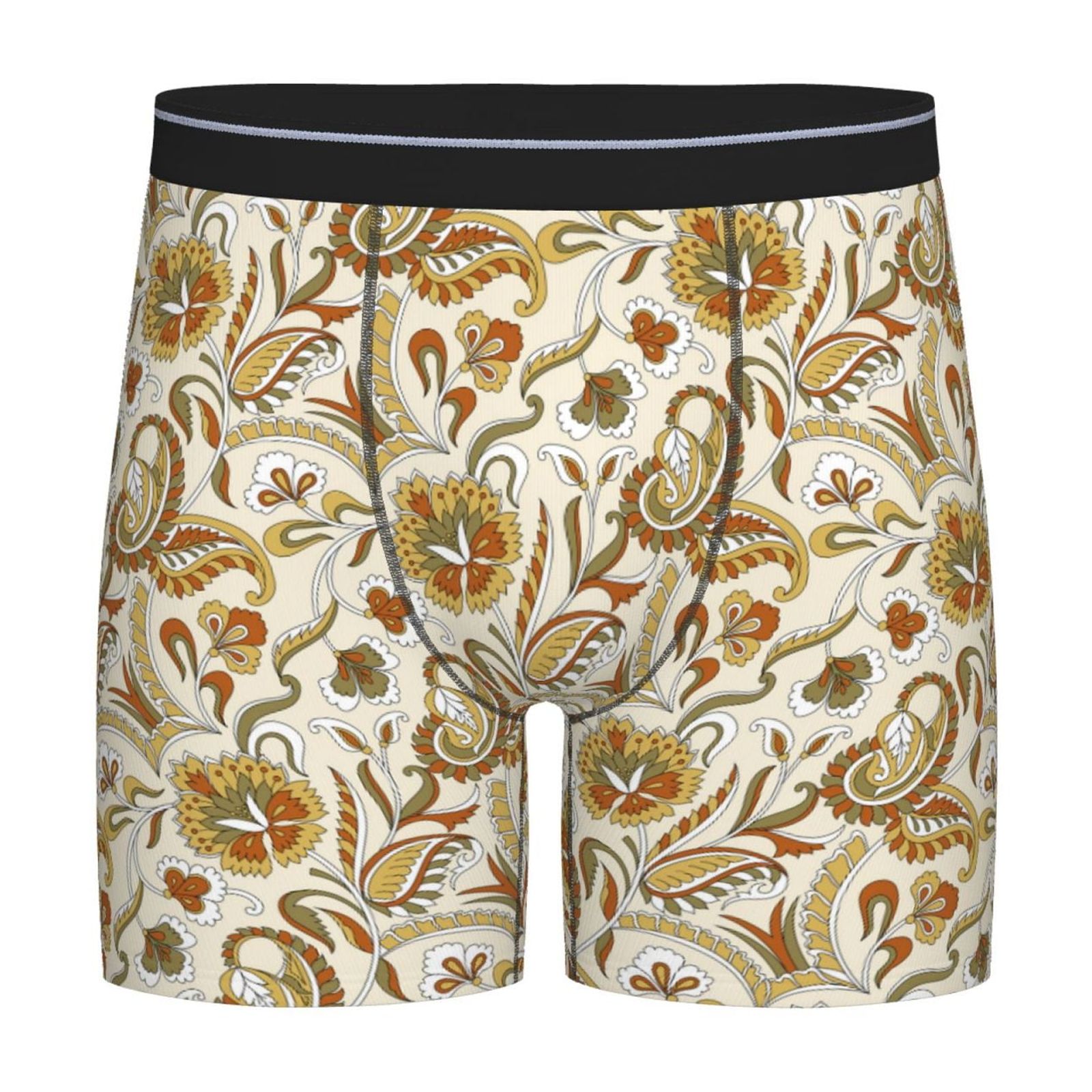 Easygdp Indian Paisley Men's Boxer Briefs Men’s Underwear Boxer Briefs ...