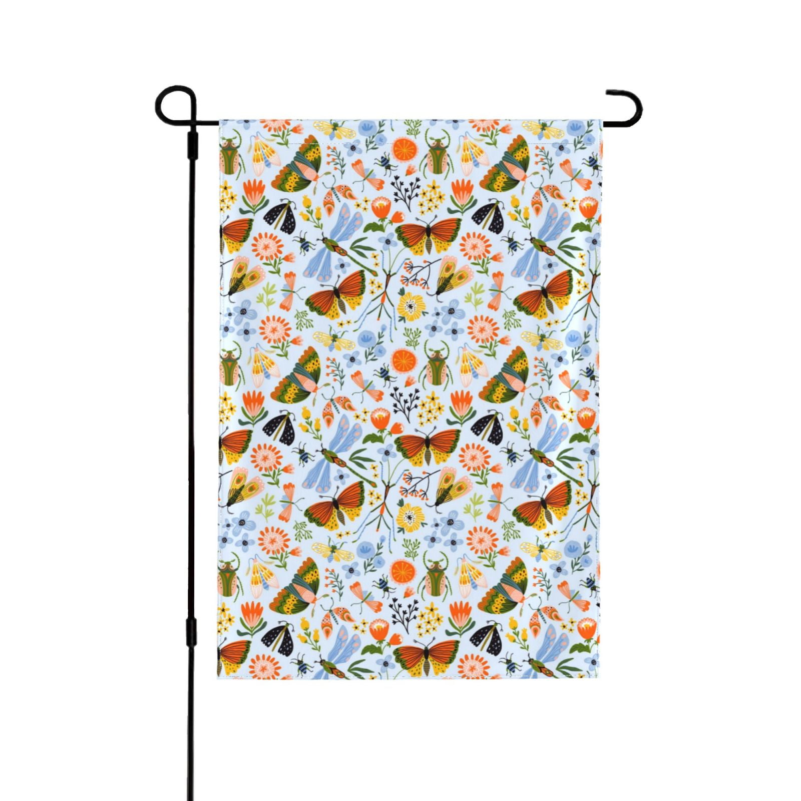 Easygdp Insects and Flowers Garden Flag Yard Flag Welcome Flag, Double ...