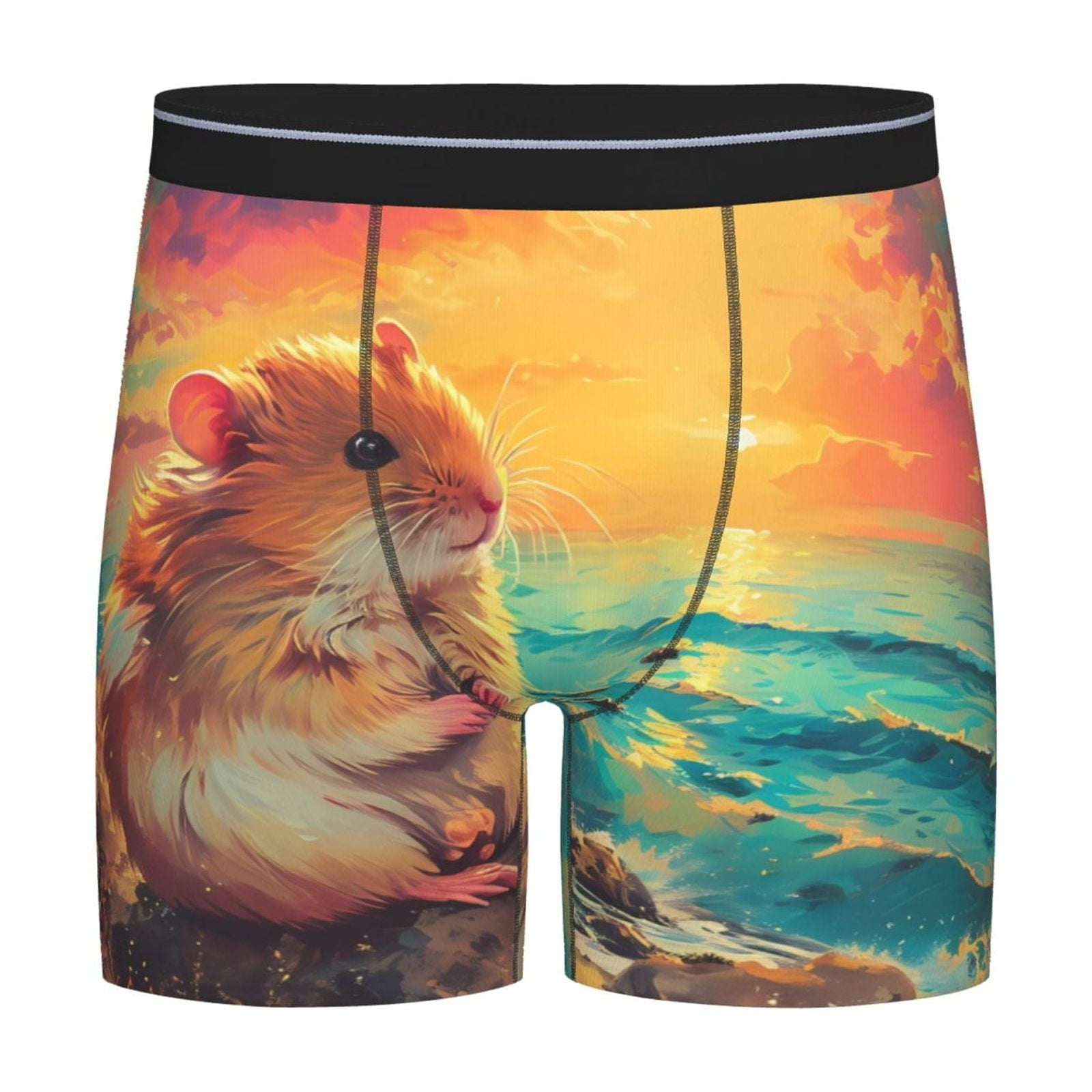 Easygdp Island Beach Guinea Pig Men's Boxer Briefs Men’s Underwear ...