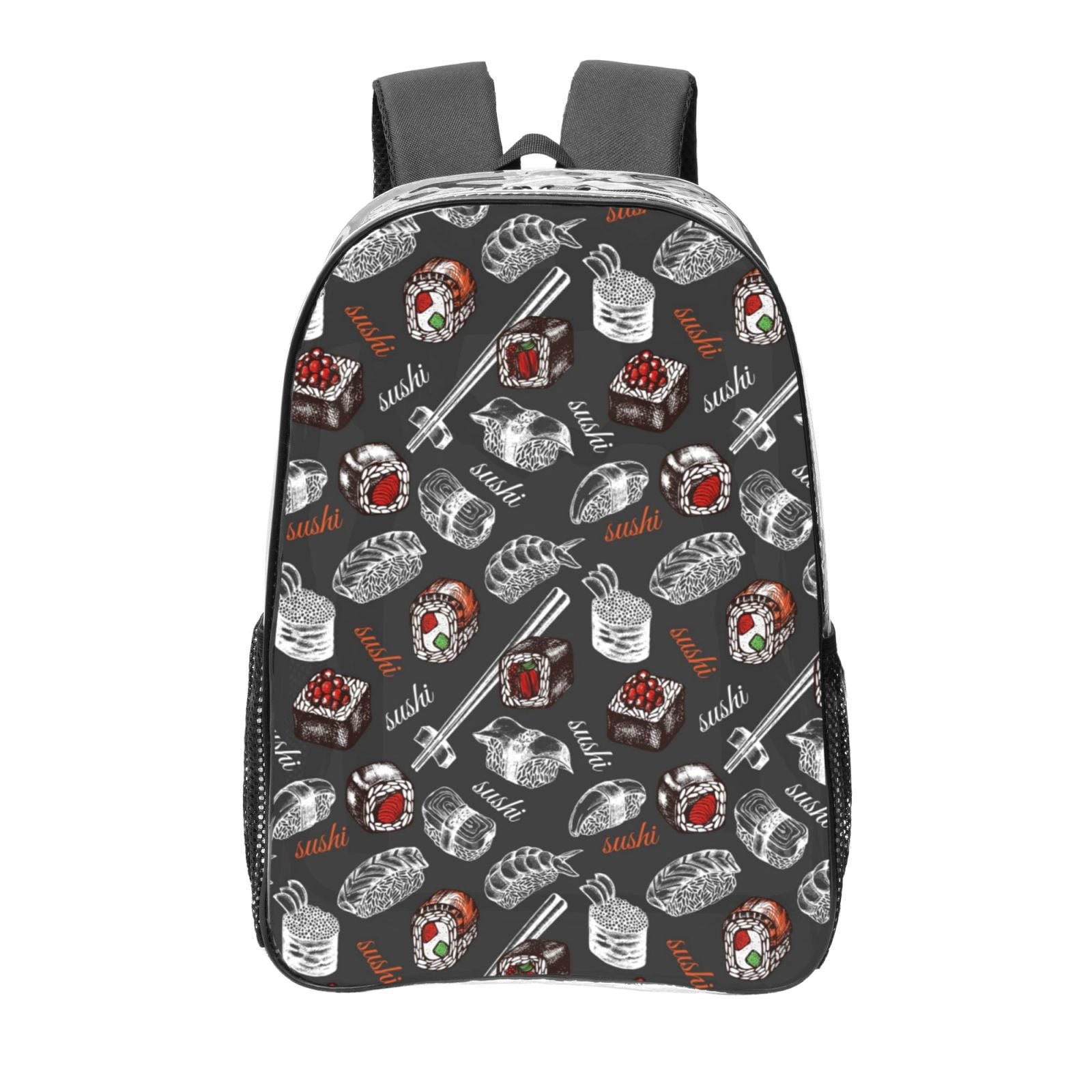 Easygdp Japanese Sushi Hashi Clear Backpack, Transparent Bookbag for ...