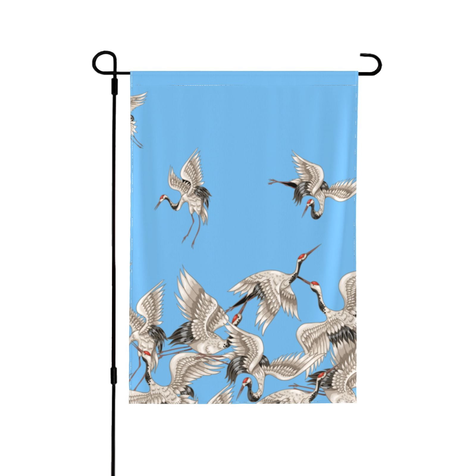 Easygdp Japanese White Cranes Garden Flag Yard Flag Welcome Flag ...