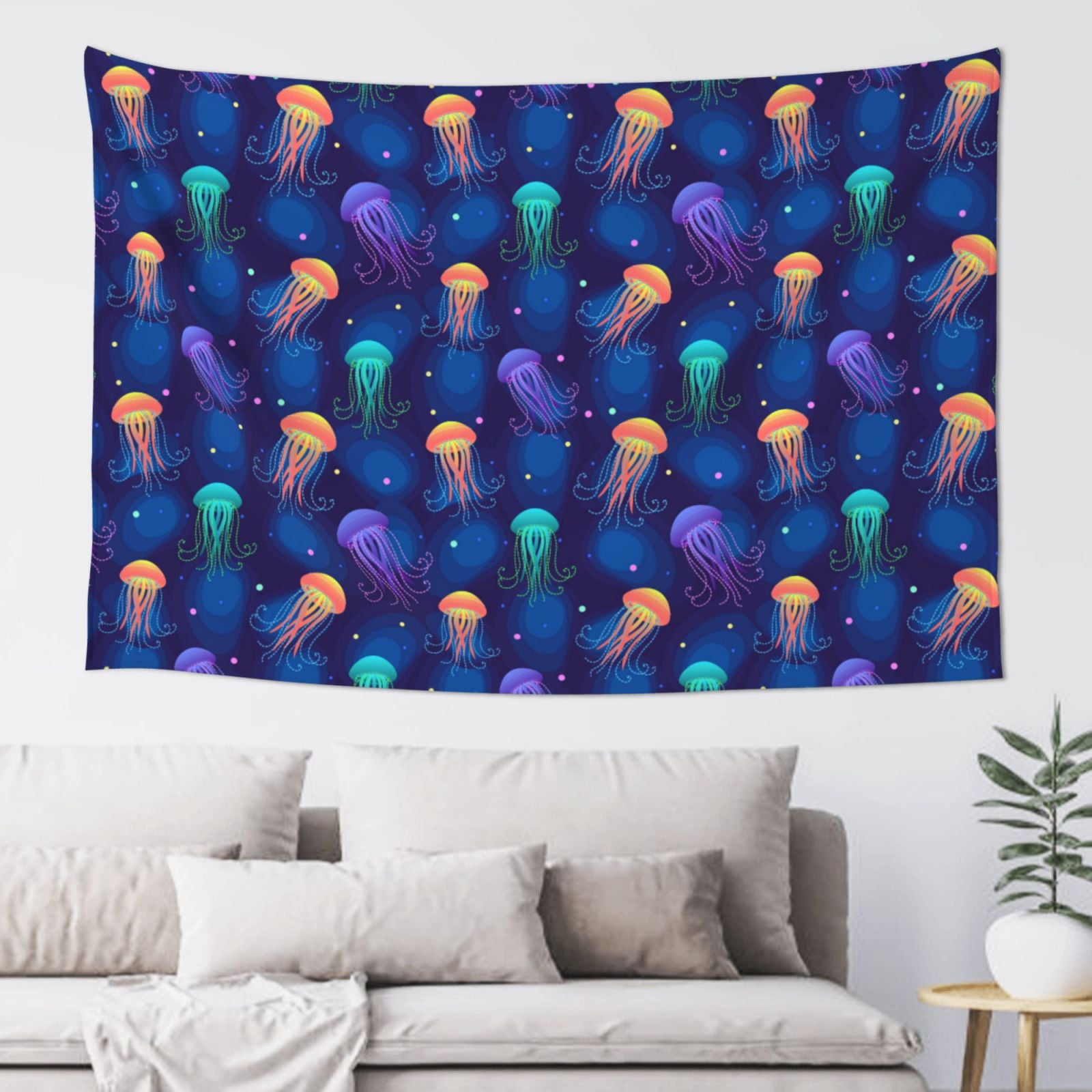 Easygdp Jellyfish colorful Tapestry Wall Hanging, Wall Tapestries for ...
