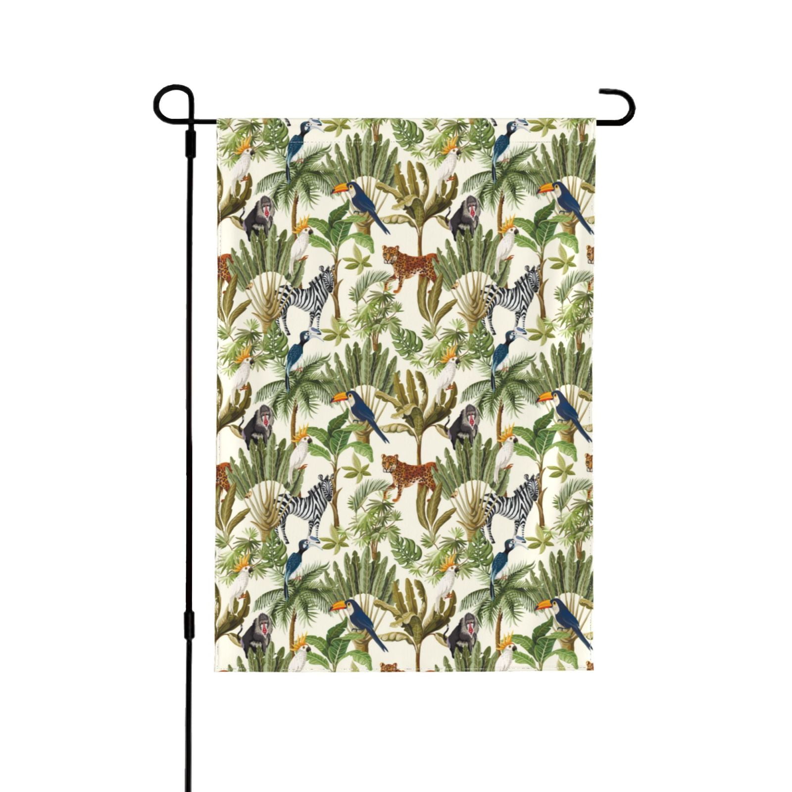 Easygdp Jungle Animals Garden Flag Yard Flag Welcome Flag, Double-Sided ...