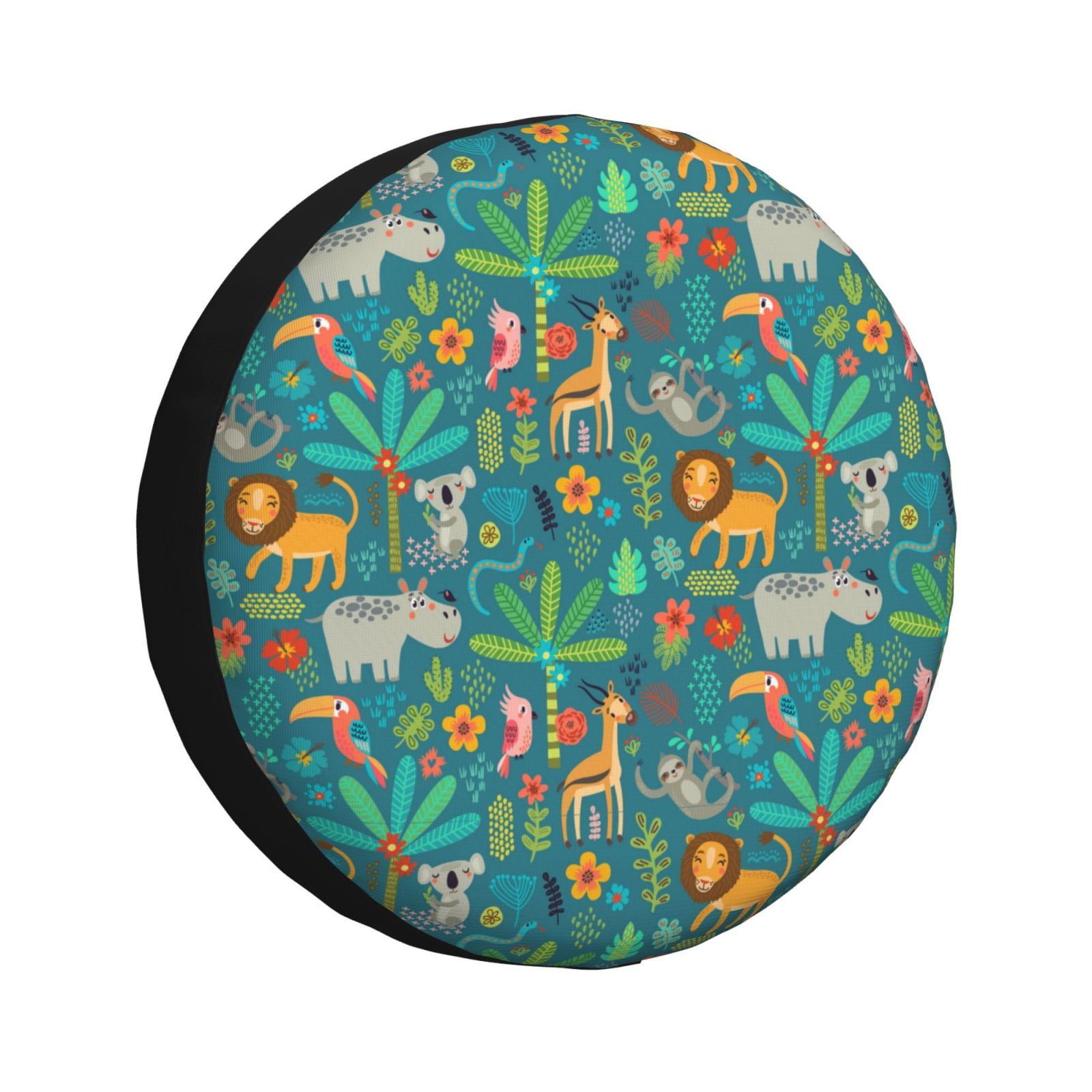 Easygdp Jungle Animals Wheel Sun Guard, Spare Tire Cover,Universal ...