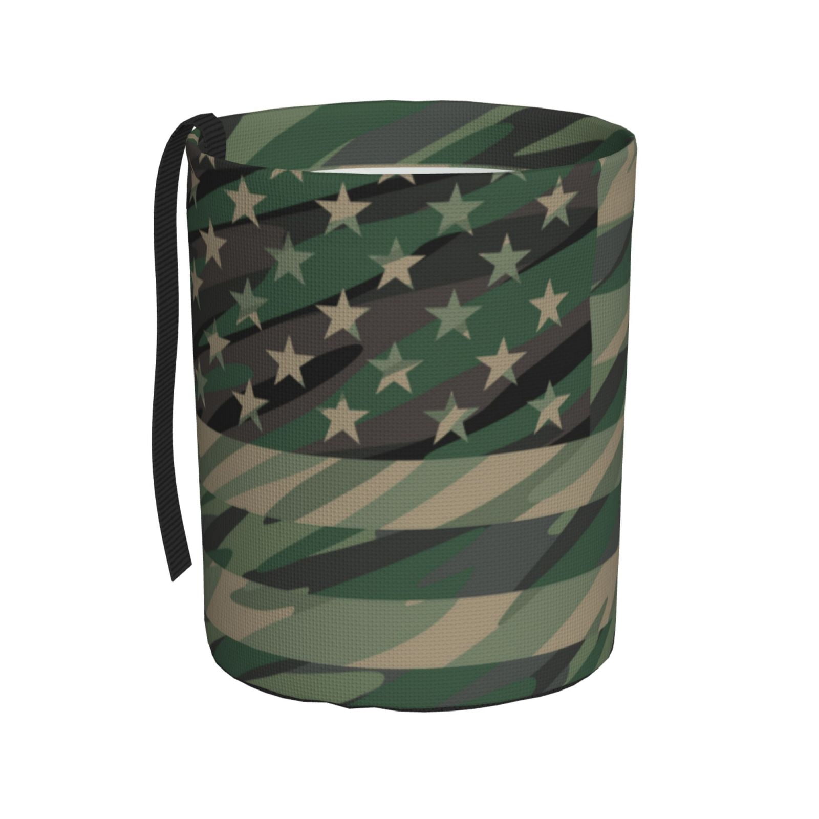 Easygdp Jungle Green Camo USA Flag Car Trash Can Garbage Car ...