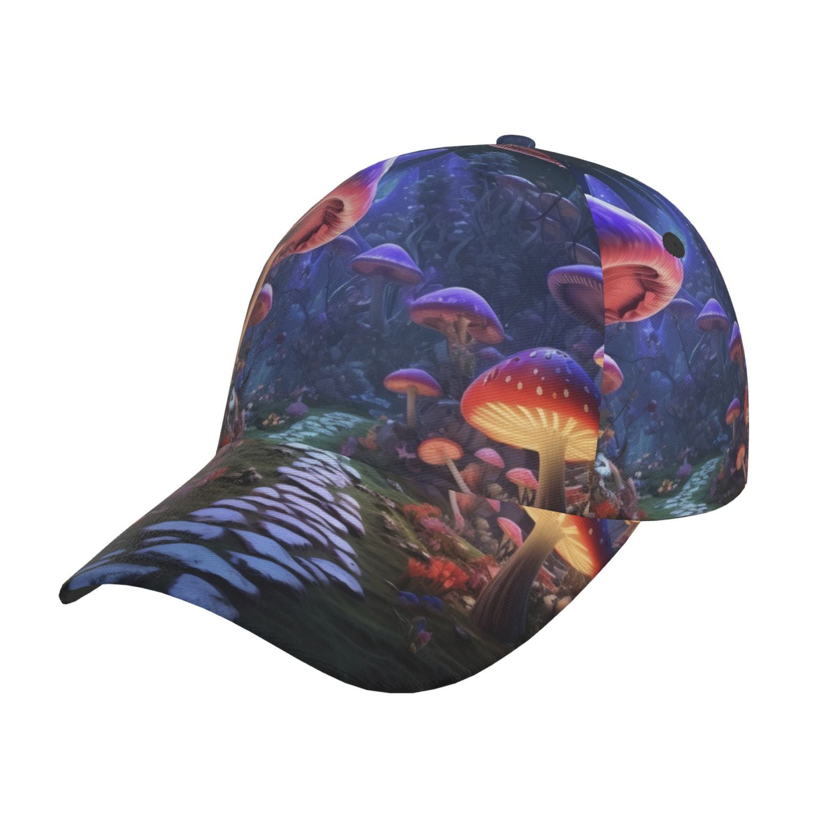 Easygdp Jungle Path Glowing Mushrooms Baseball Cap with Adjustable ...