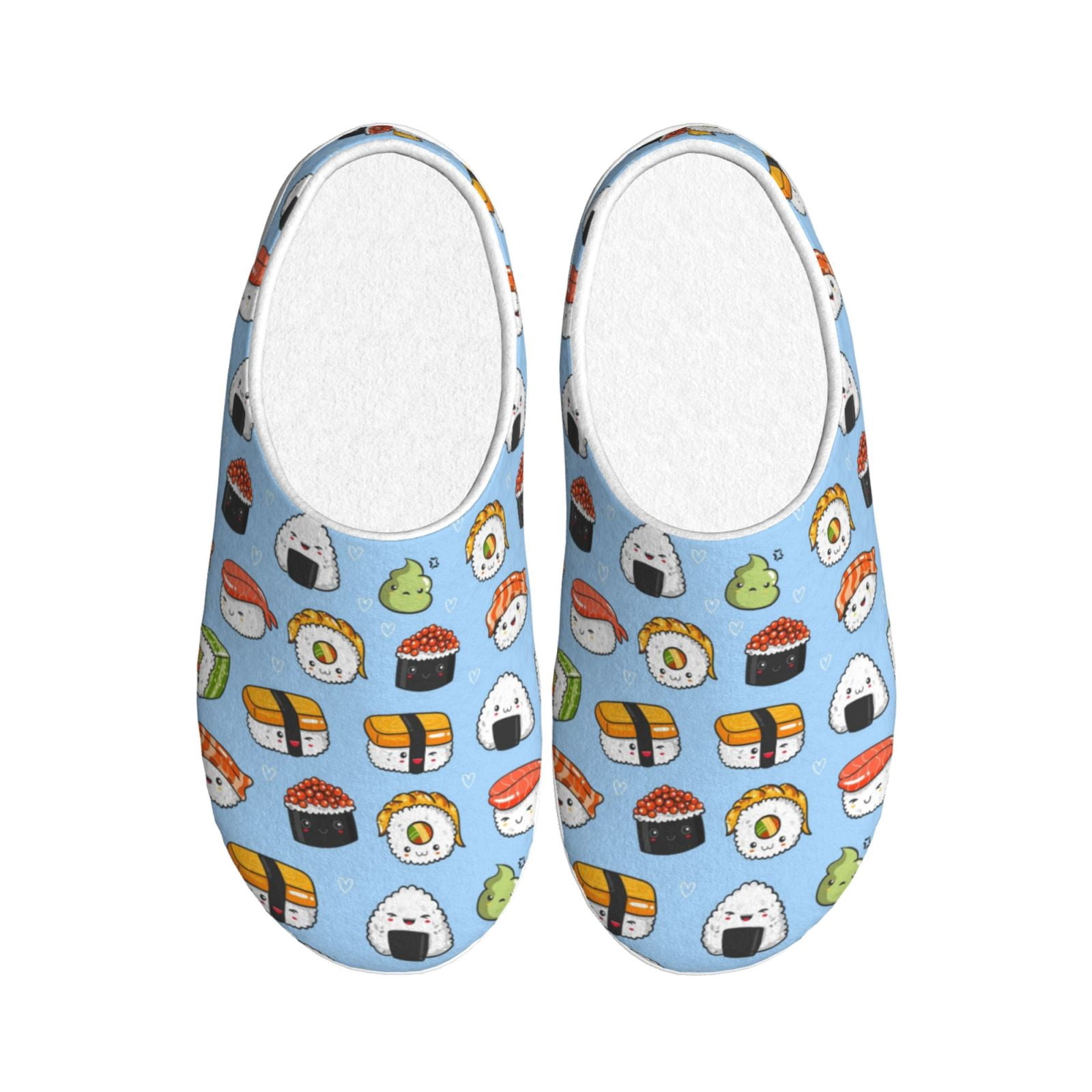 Easygdp Kawaii Sushi (2) Slippers for Women Mens Winter Warm Home ...
