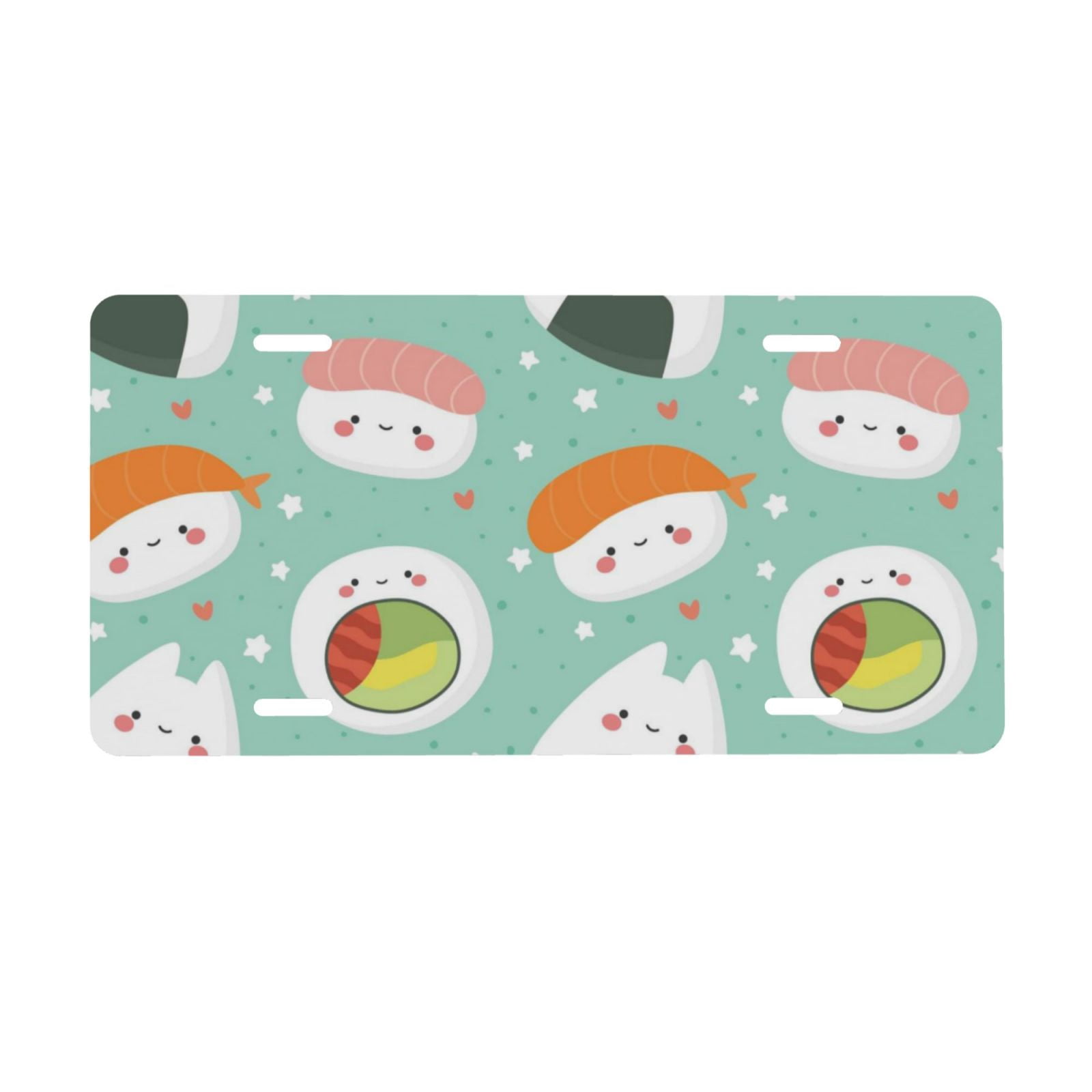 Easygdp Kawaii Sushi License Plate Car Front License Plate Car ...