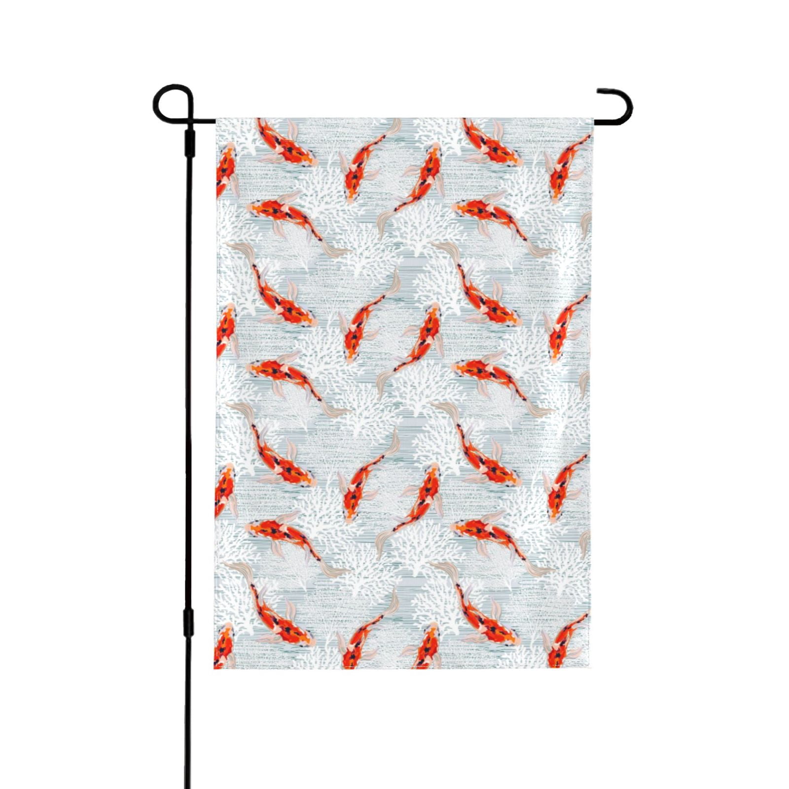 Easygdp Koi Fish Corals,Spring Summer Garden Flag Yard Flag Welcome ...