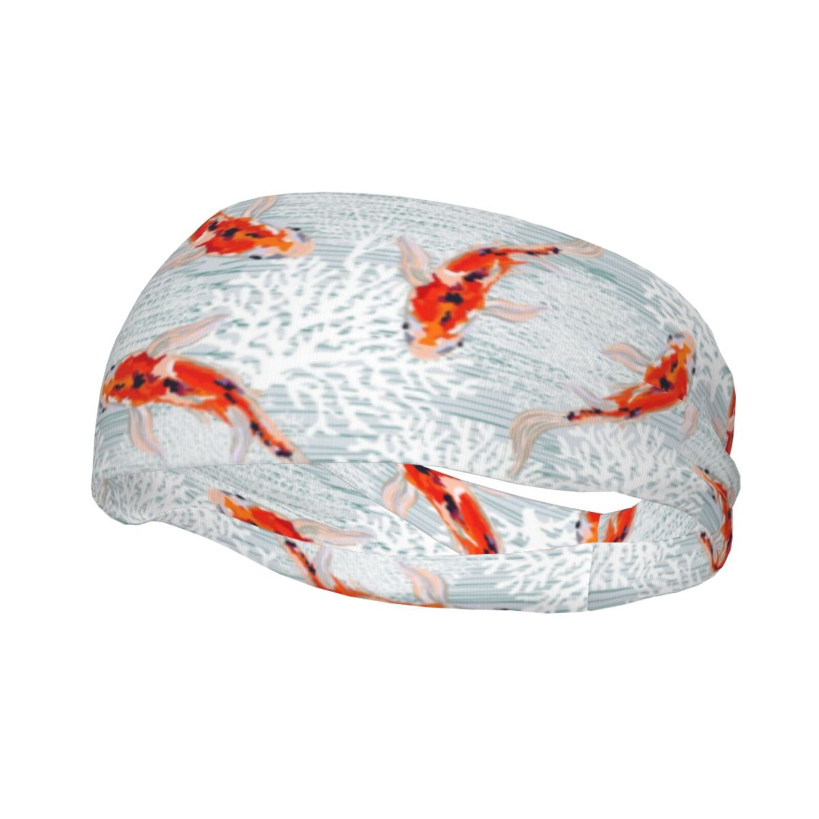 Easygdp Koi Fish Corals,Spring Summer Sports Headband Non Slip Headband ...