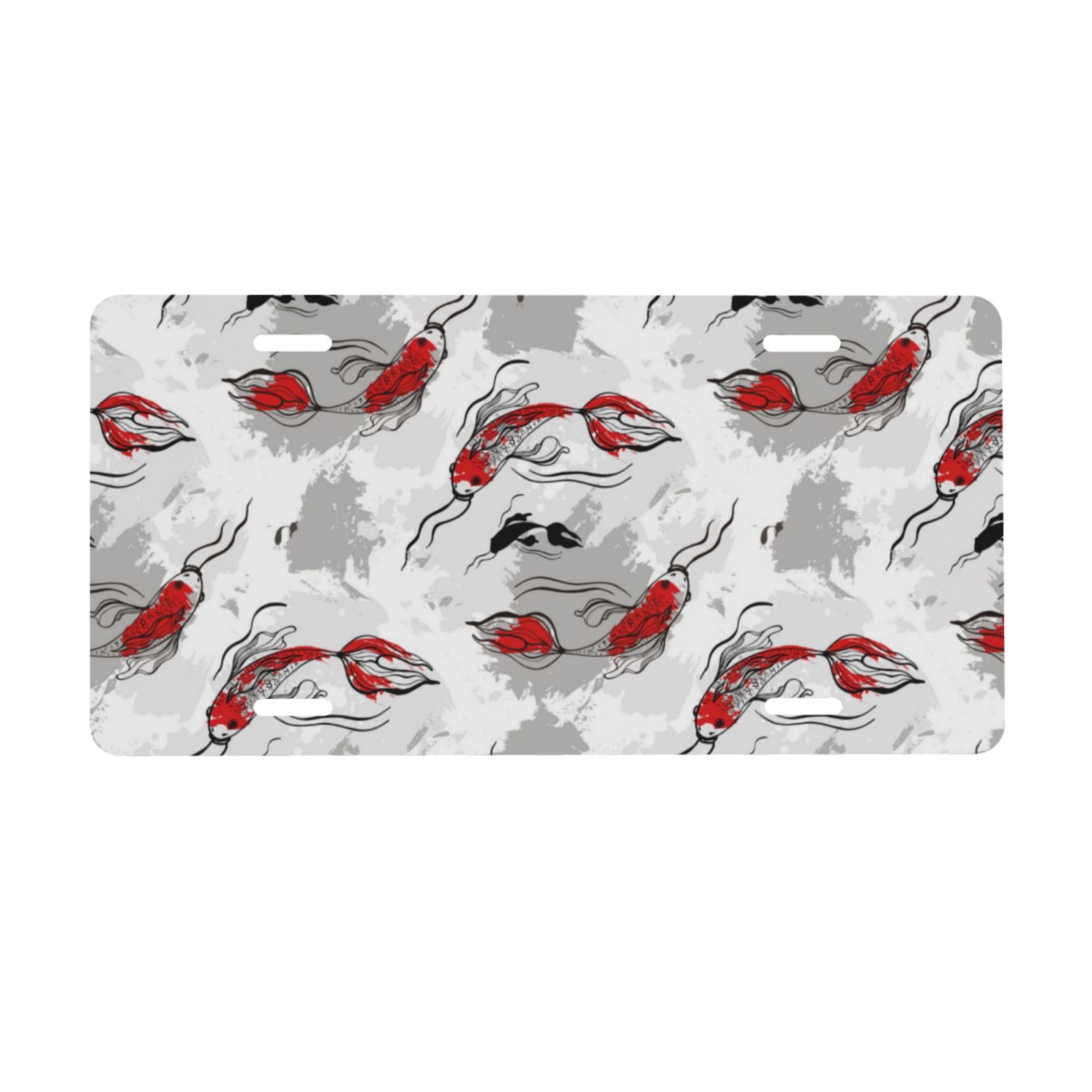 Easygdp Koi Fish License Plate Car Front License Plate Car Decoration ...
