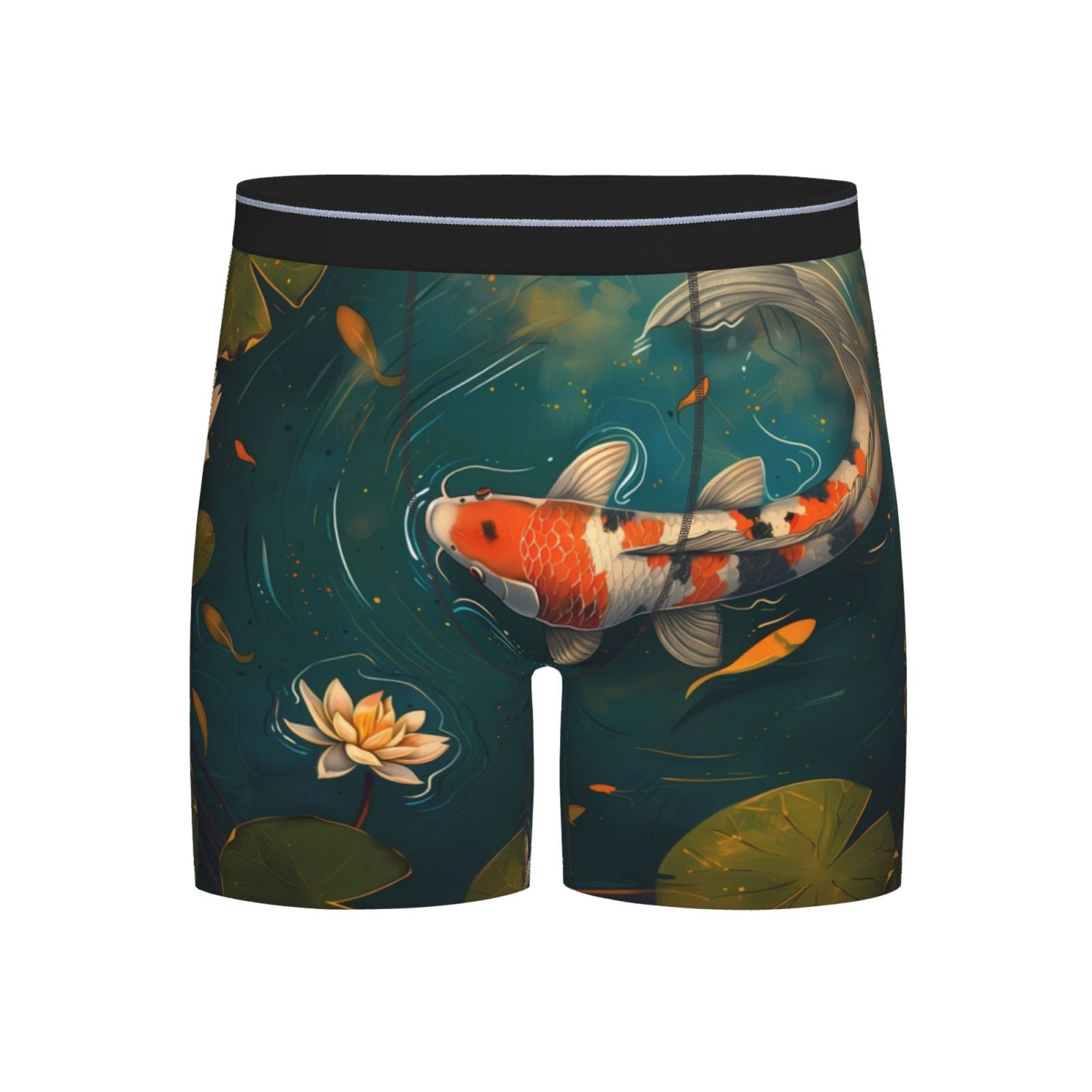 Easygdp Koi Pond Lilies Men's Boxer Briefs Men’s Underwear Boxer Briefs ...