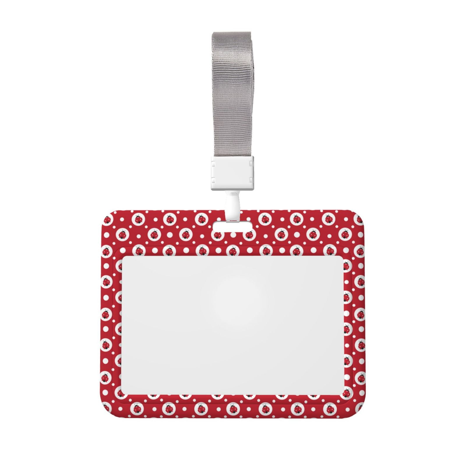 Easygdp Ladybugs And White Dots Card Badge Holder Work Badge Sleeve for ...