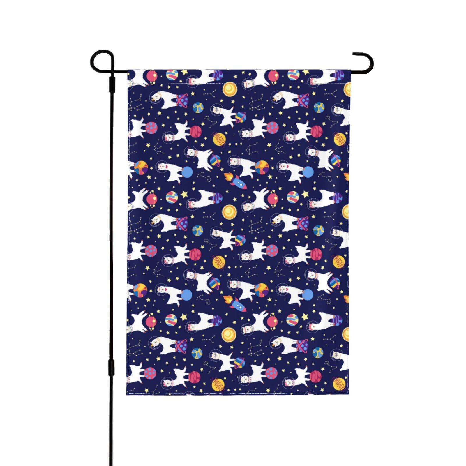 Easygdp Lama in Space Garden Flag Yard Flag Welcome Flag, Double-Sided ...