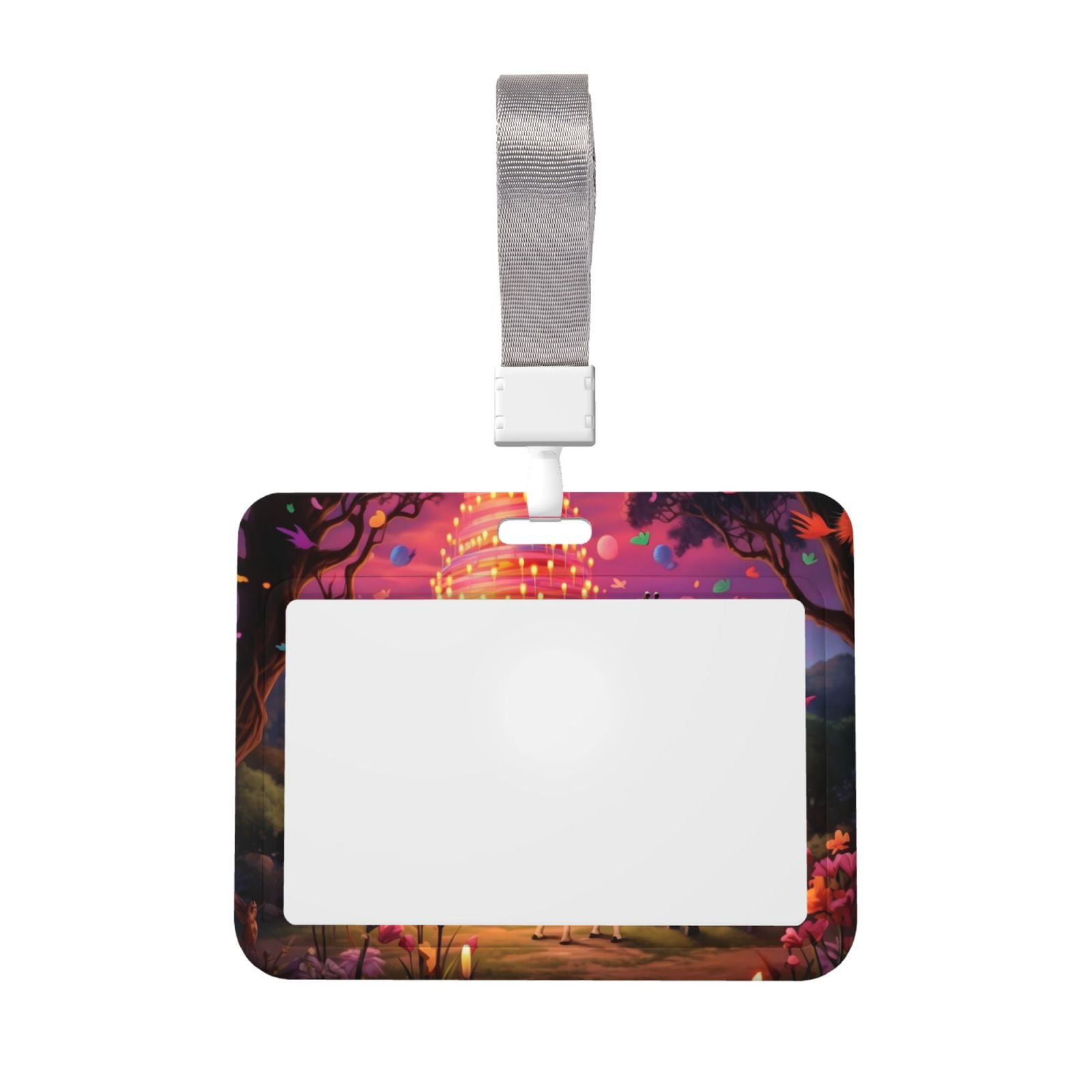 Easygdp Lantern Giraffes Magical Forest Card Badge Holder Work Badge ...