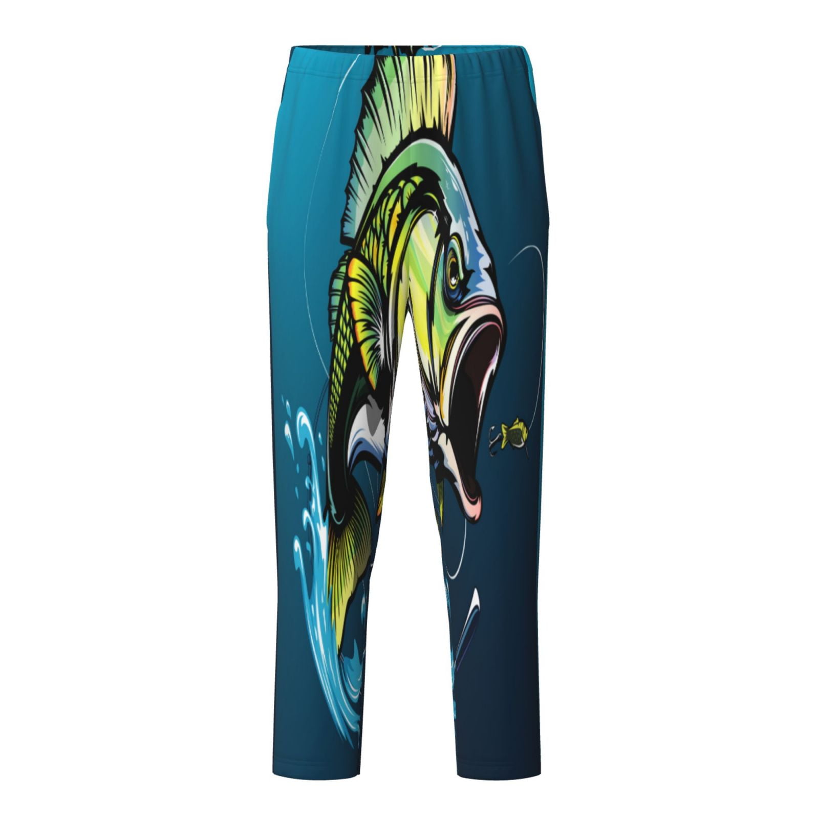 Easygdp Largemouth Bass Fish Boys Girls Pajama Pants Long Sleep Pants ...