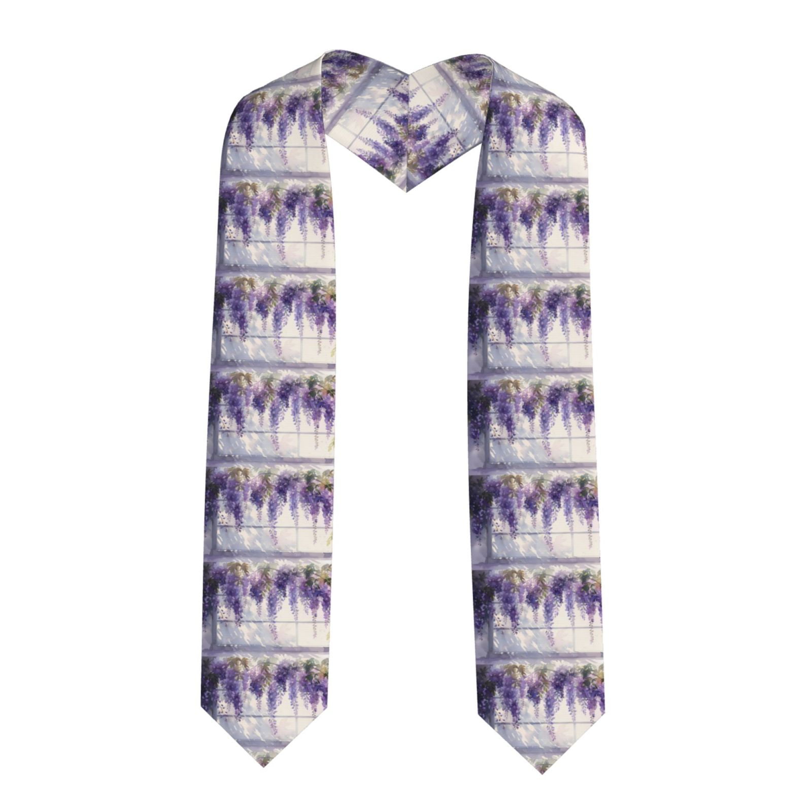 Easygdp Lavender Blooms Window Unisex Adult Graduation Stole Shawl 36 ...