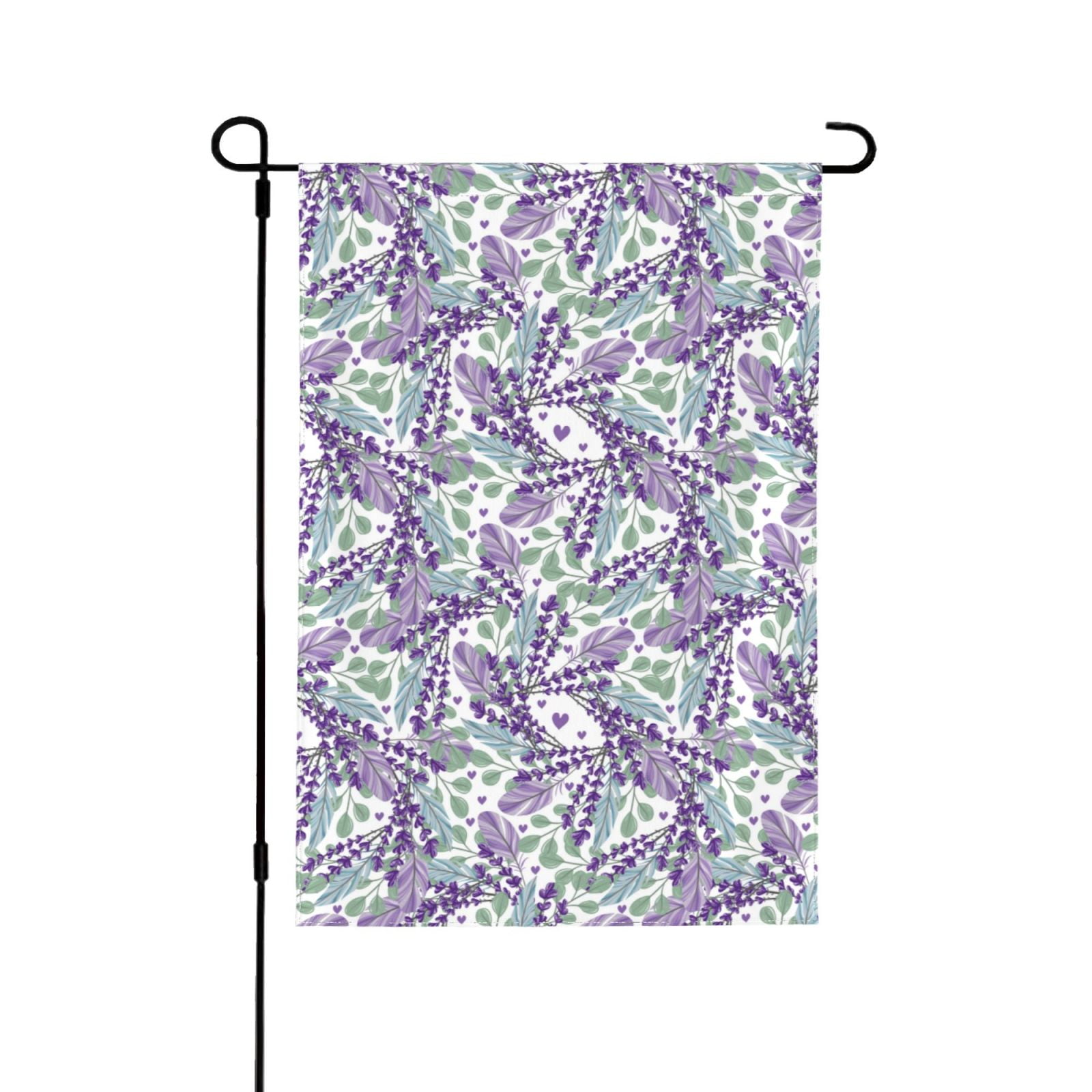 Easygdp Lavender Flowers Garden Flag Yard Flag Welcome Flag, Double ...