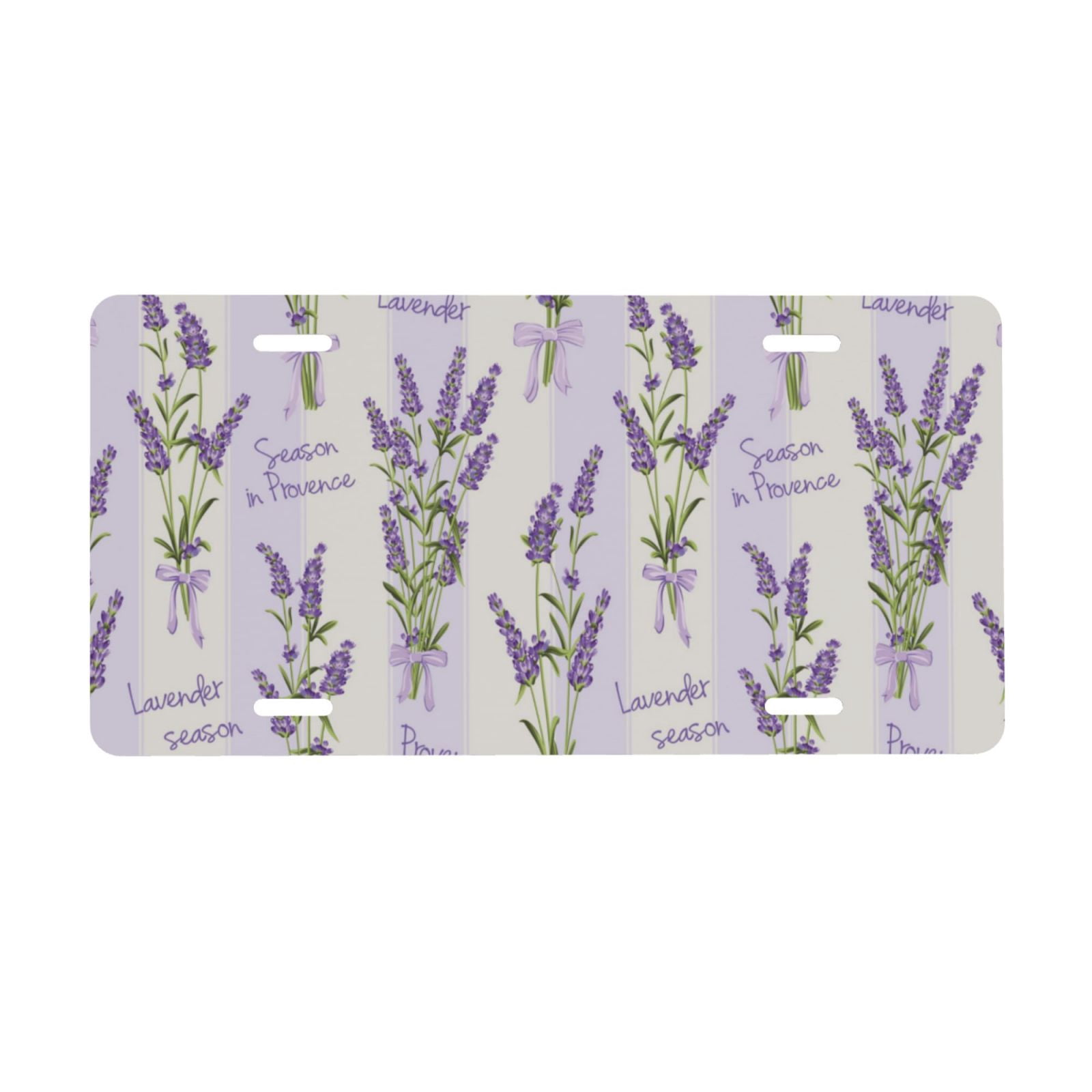 Easygdp Lavender Flowers License Plate Car Front License Plate Car ...