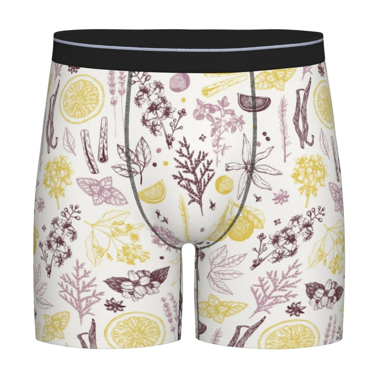 Easygdp Lavender Flowers Men's Boxer Briefs Men’s Underwear Boxer ...