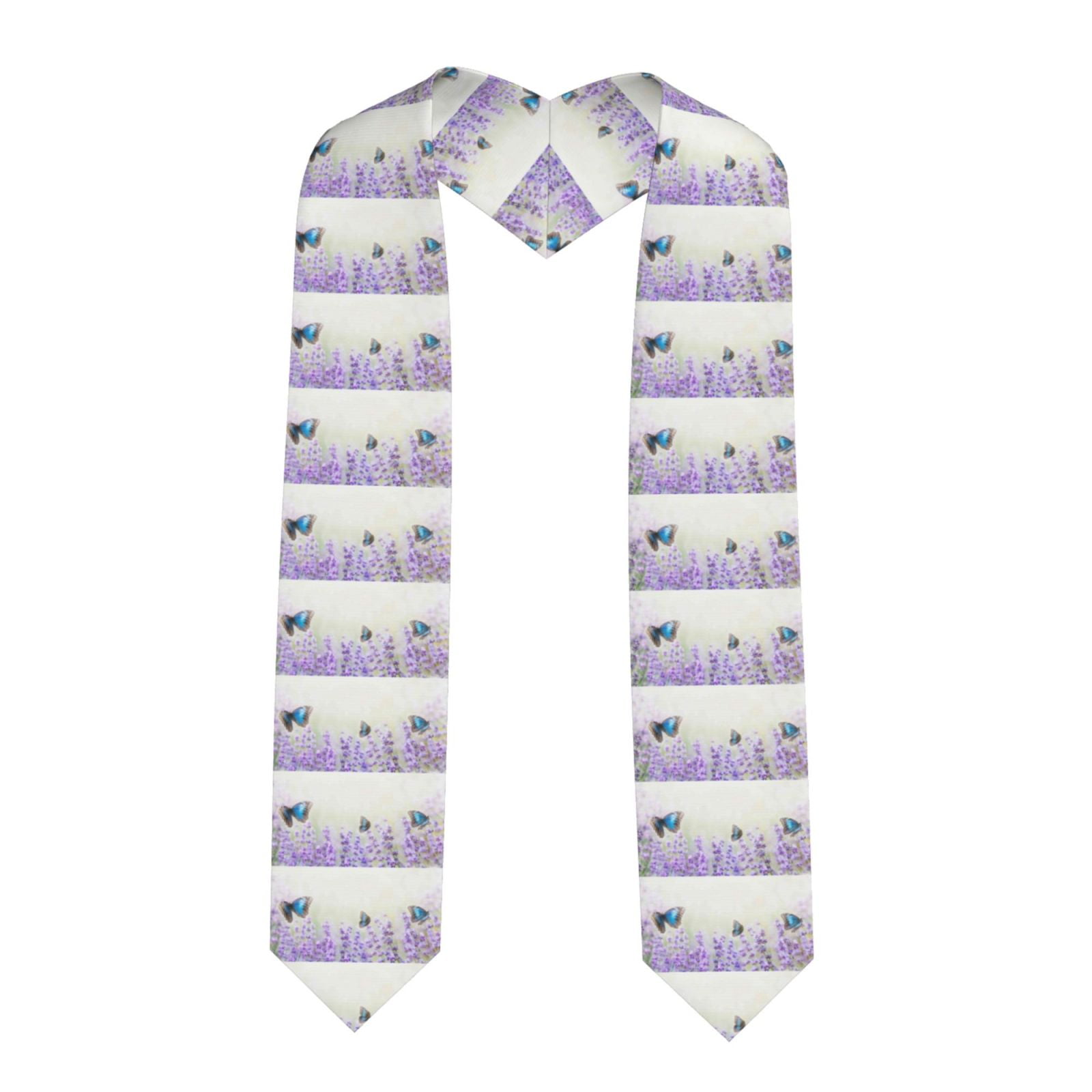 Easygdp Lavender and Butterfly Unisex Adult Graduation Stole Shawl 36 ...
