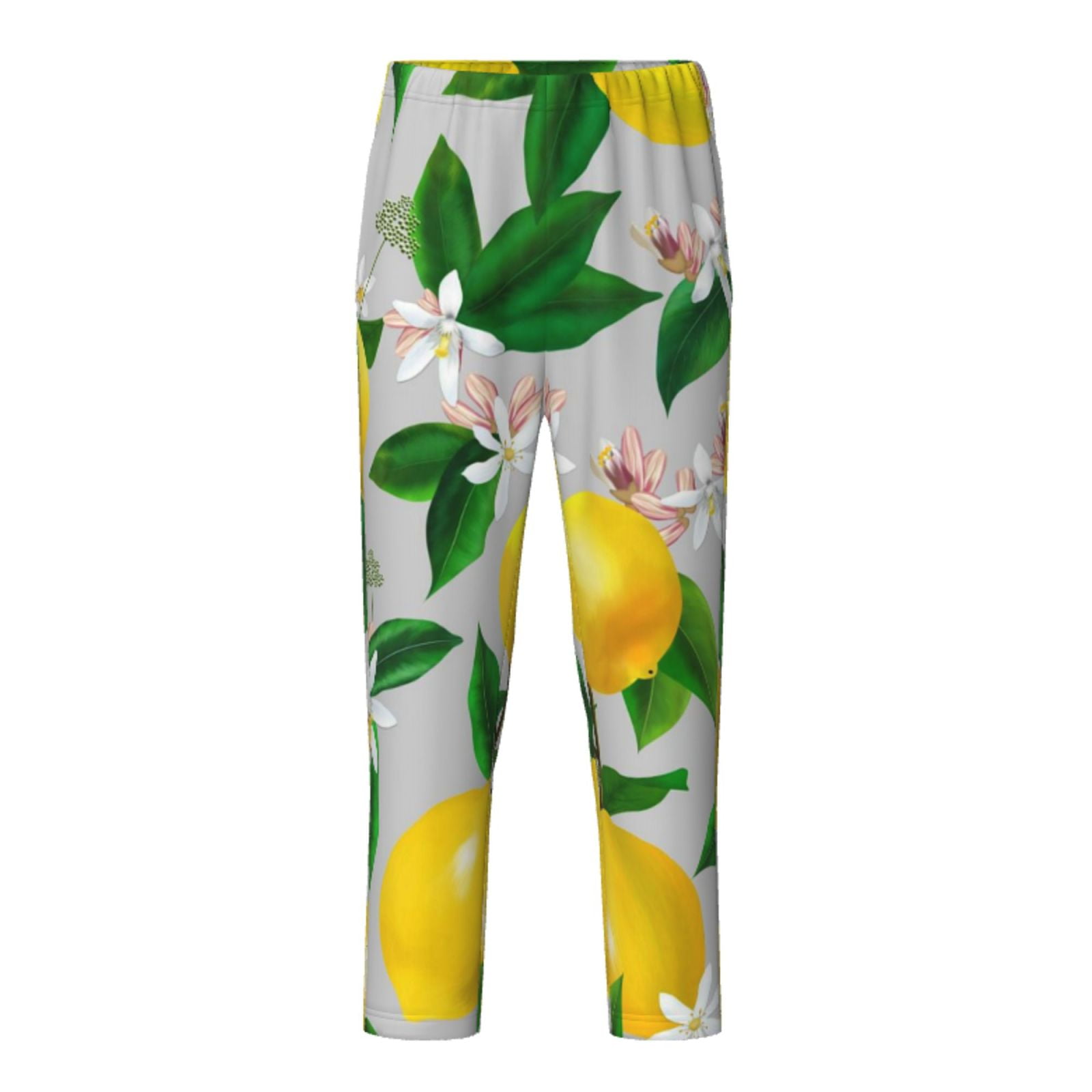 Easygdp Lemon Seamless Pattern Oil Painting Effect Boys Girls Pajama ...