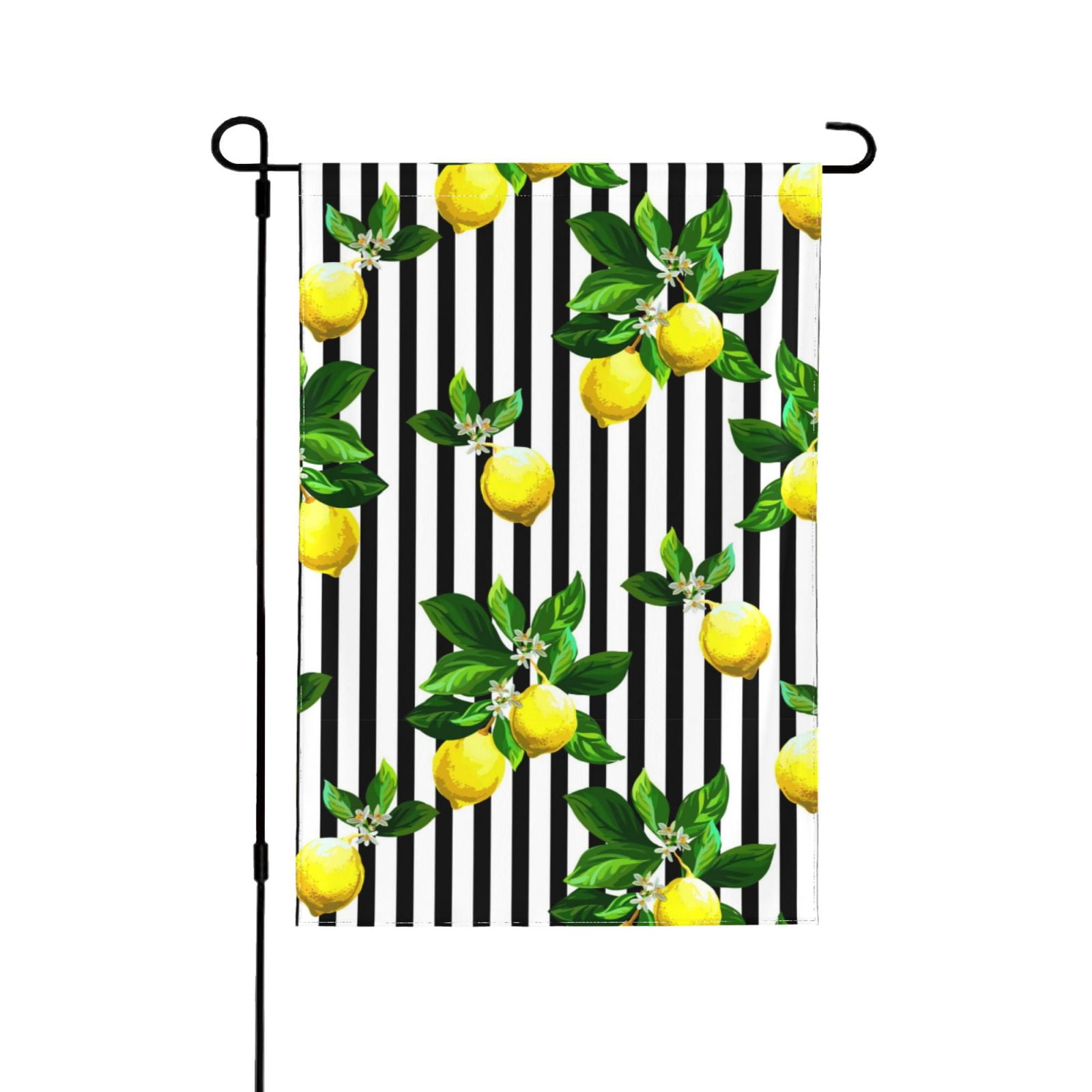 Easygdp Lemons on Striped Garden Flag Yard Flag Welcome Flag, Double ...