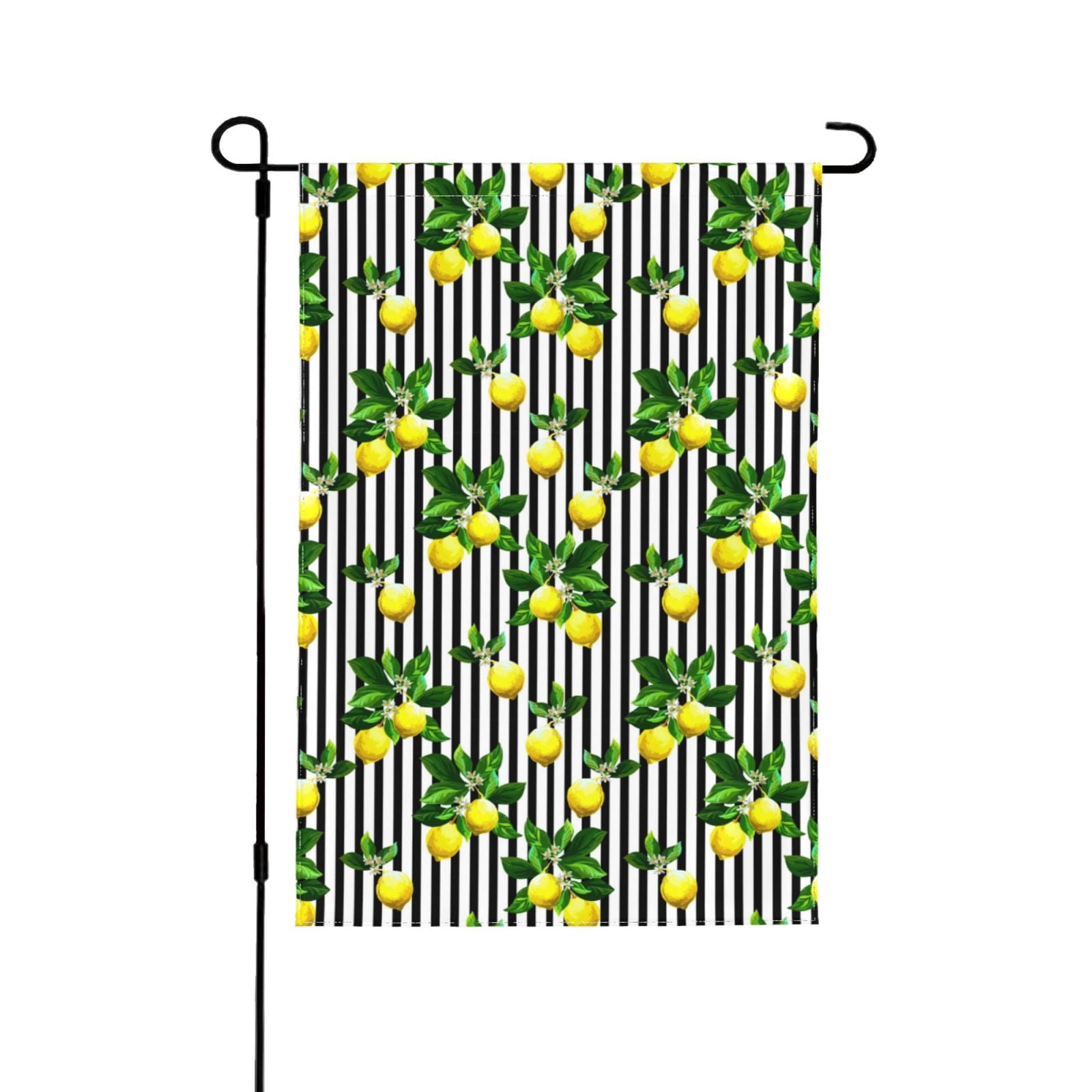 Easygdp Lemons on Striped Garden Flag Yard Flag Welcome Flag, Double ...