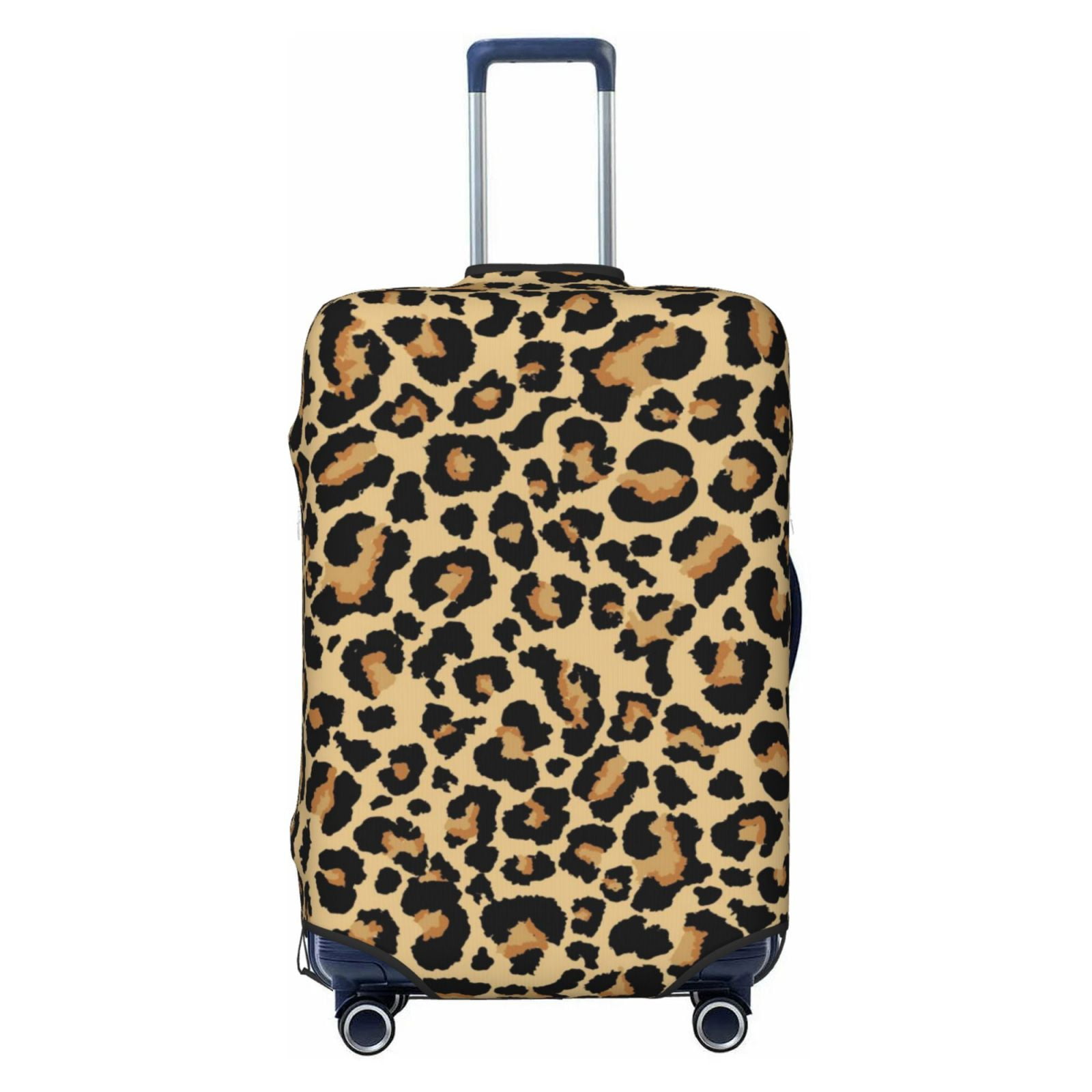 Easygdp Leopard Print Double-Sided Printed Elastic Suitcase Protective ...