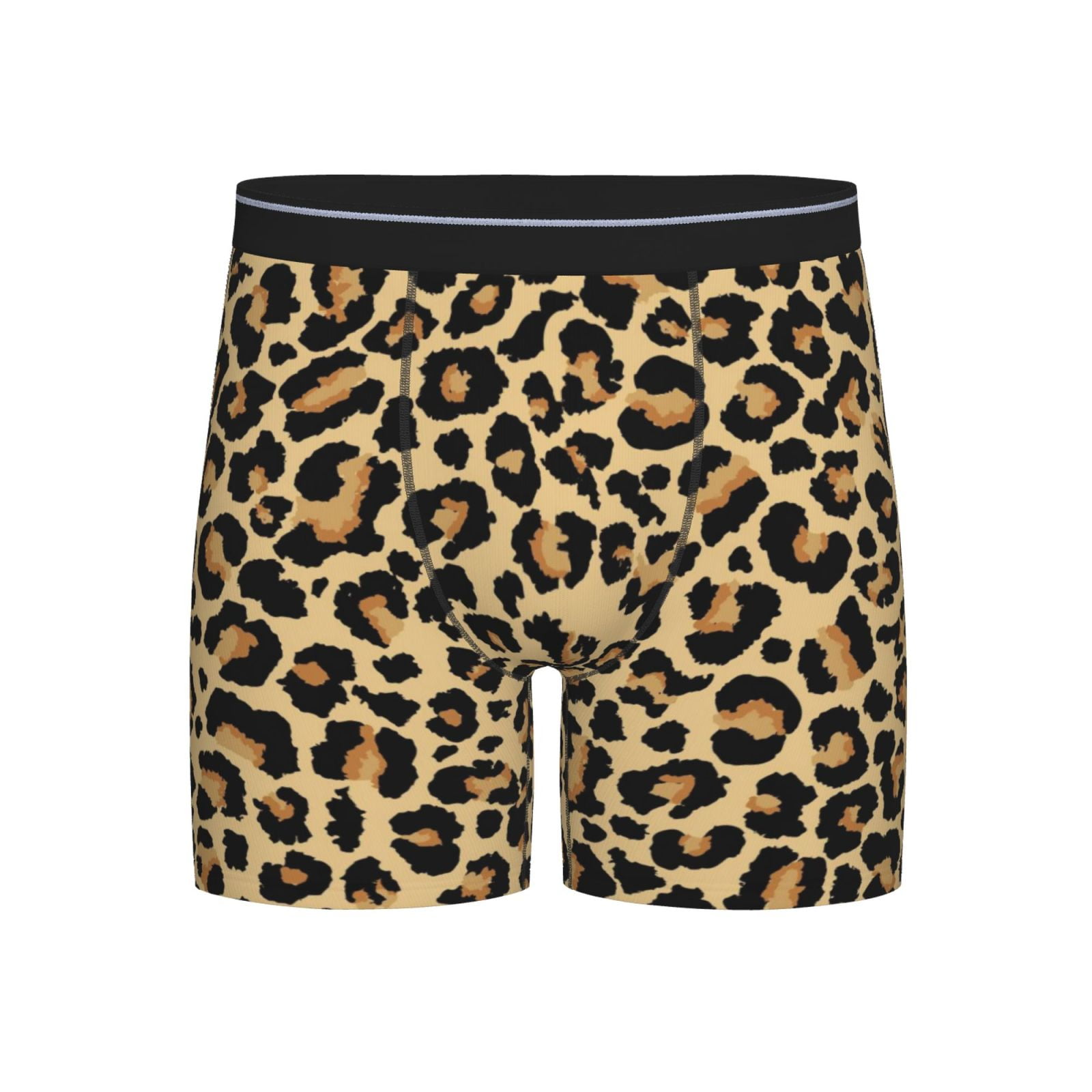 Easygdp Leopard Print Men's Boxer Briefs Men’s Underwear Boxer Briefs ...