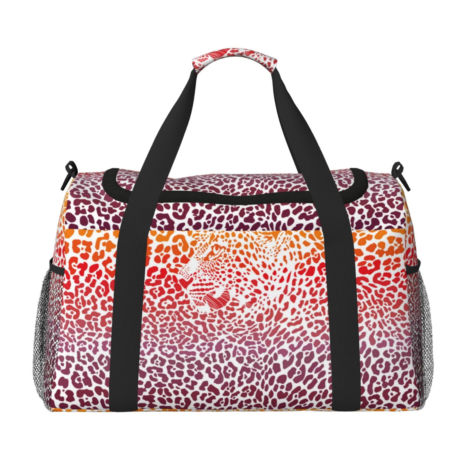 Easygdp Leopard Skins And Heads Gym Bag Travel Duffel Bag,Weekender ...