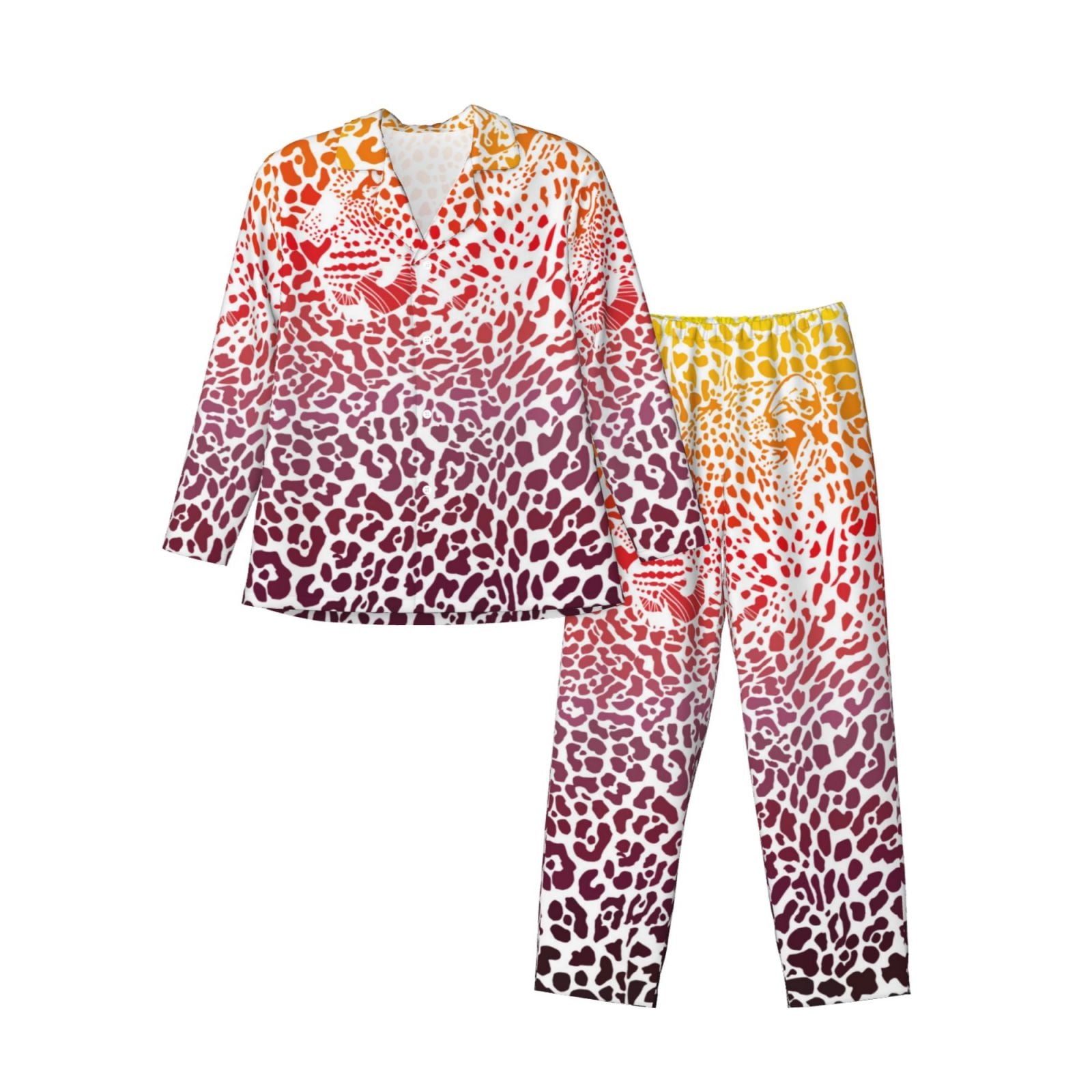 Easygdp Leopard Skins And Heads Men's Hawaiian Shirts Print Lapel Short ...