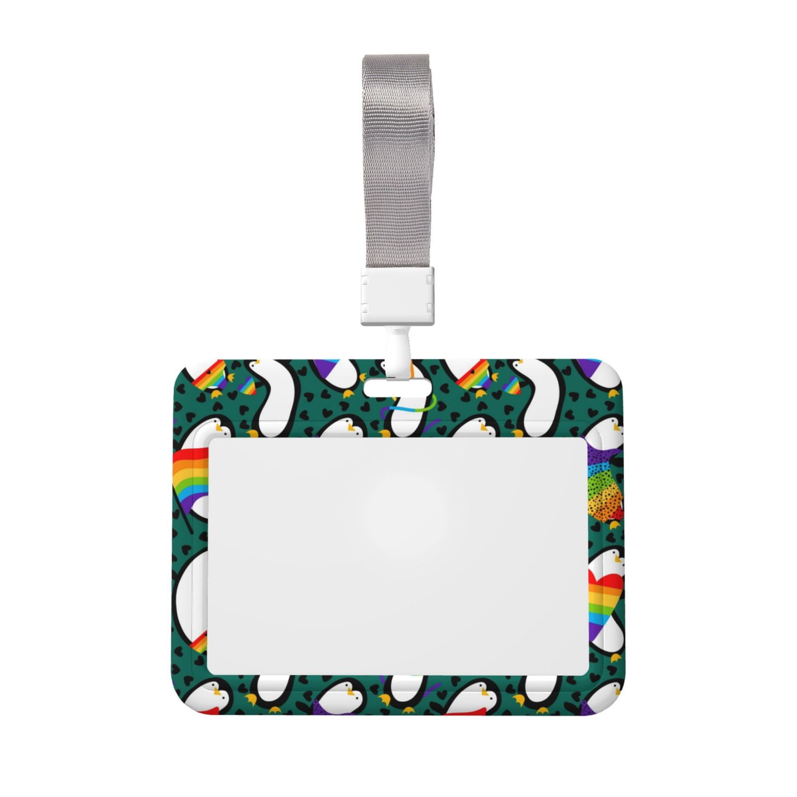 Easygdp Lgbt Penguin Card Badge Holder Work Badge Sleeve for Office ...