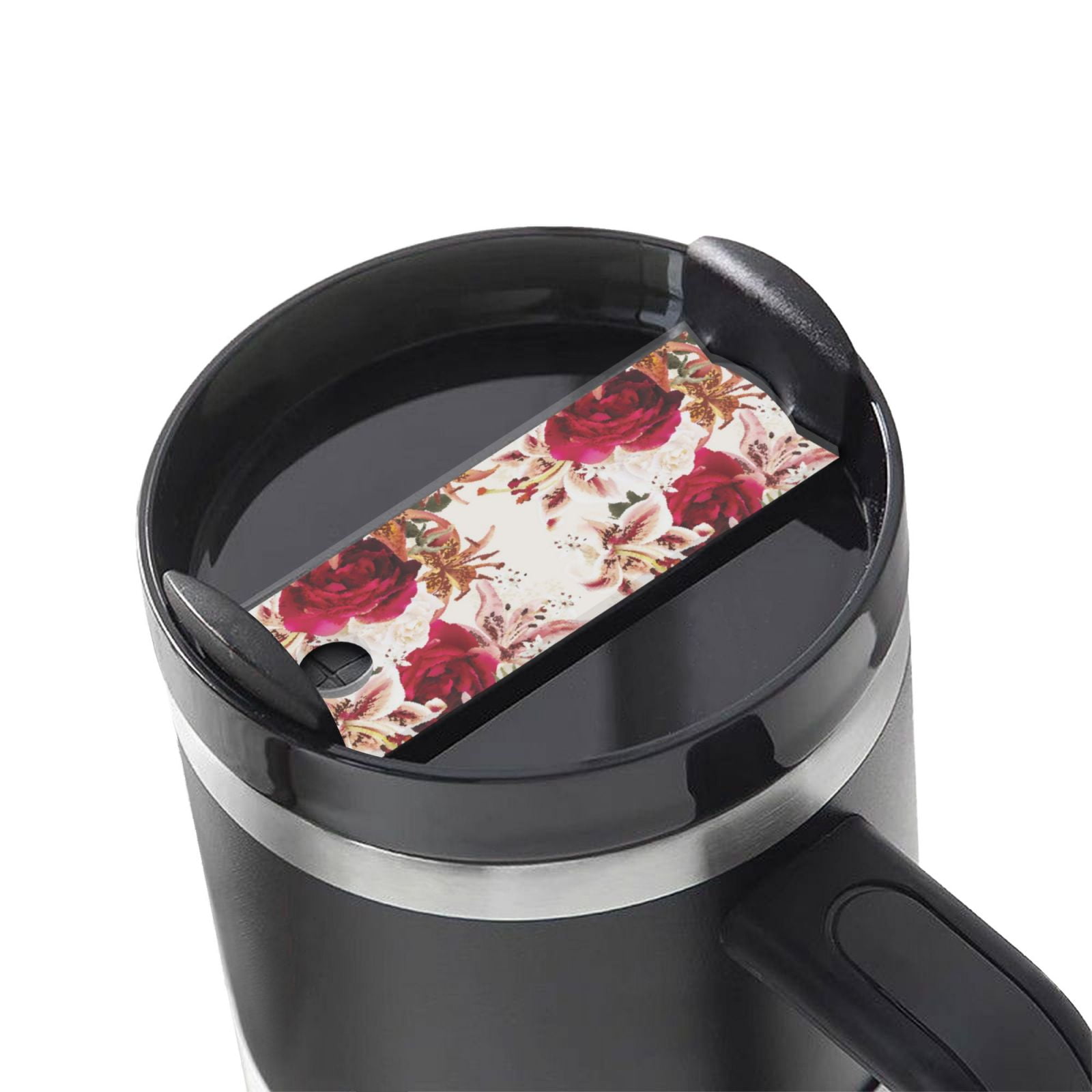 Easygdp Lilies Flowers Name Plate Compatible Stanley Cups Name Tag ...