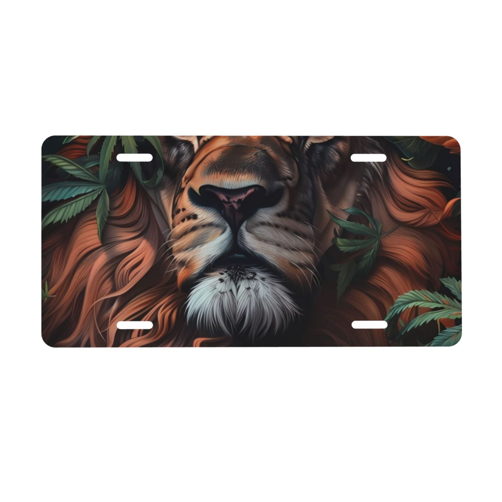 Easygdp Lion Forest Crown License Plate Car Front License Plate Car ...