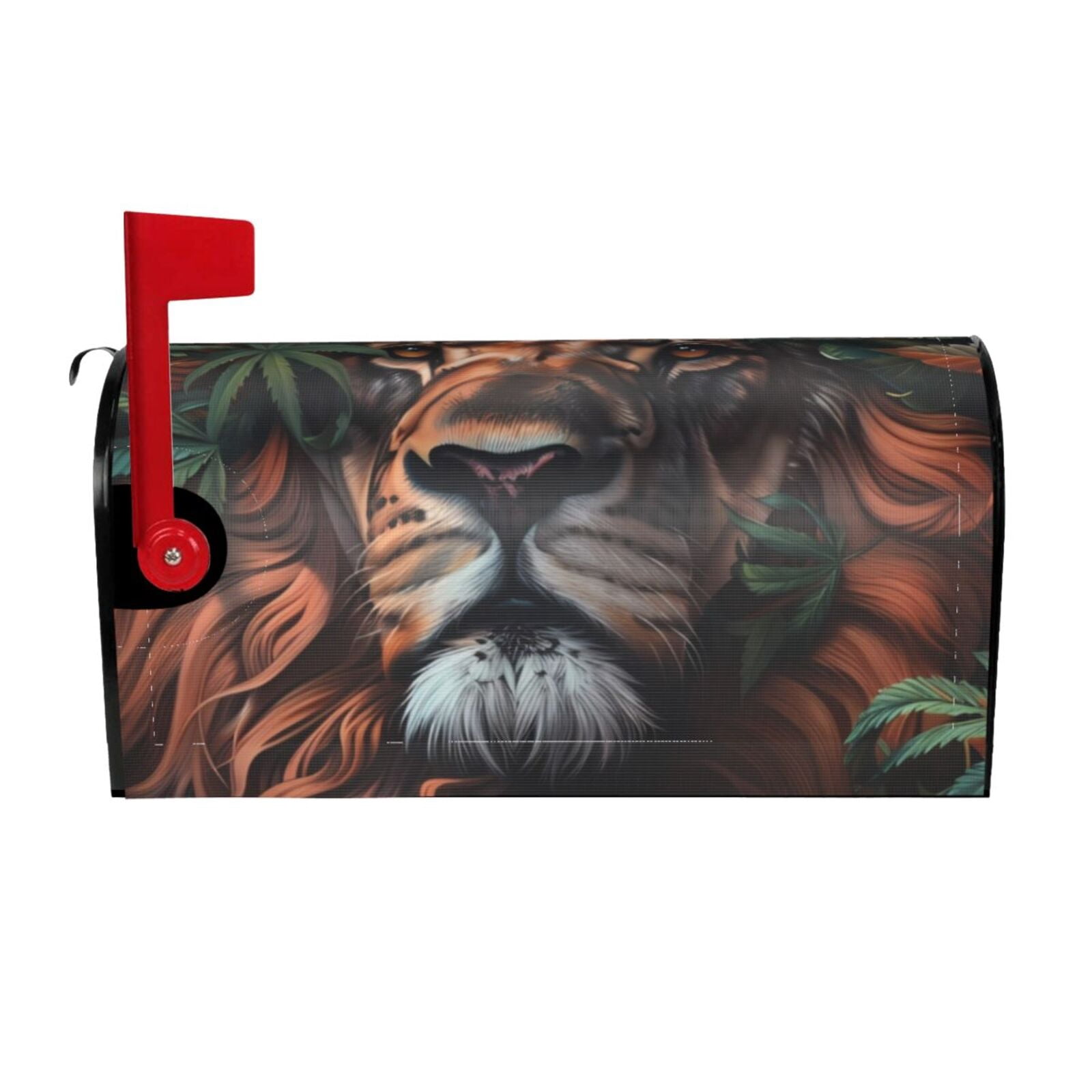 Easygdp Lion Forest Crown Mailbox Covers Garden Outdoor Yard Outside ...