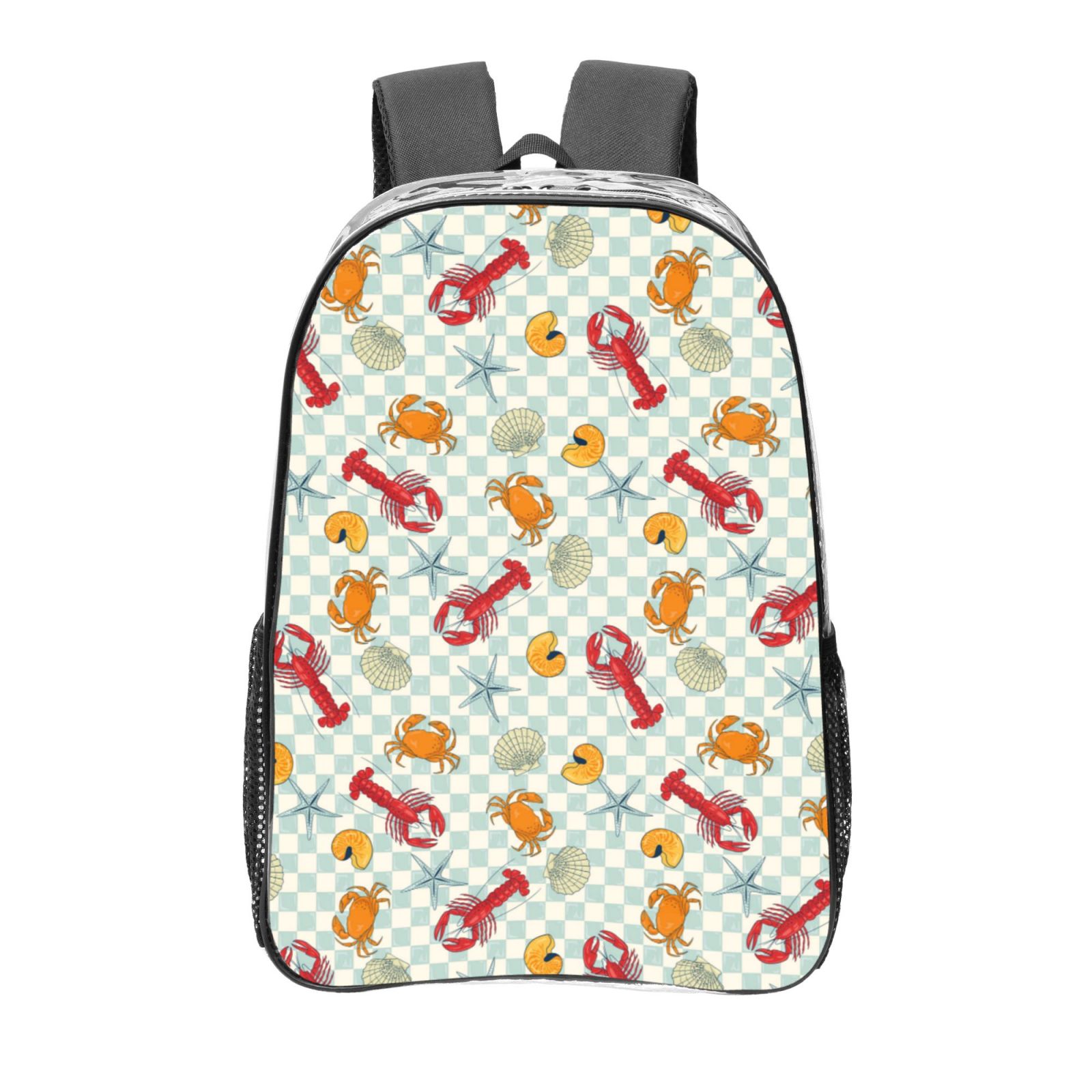 Easygdp Lobster Sea Shell Clear Backpack, Transparent Bookbag for ...