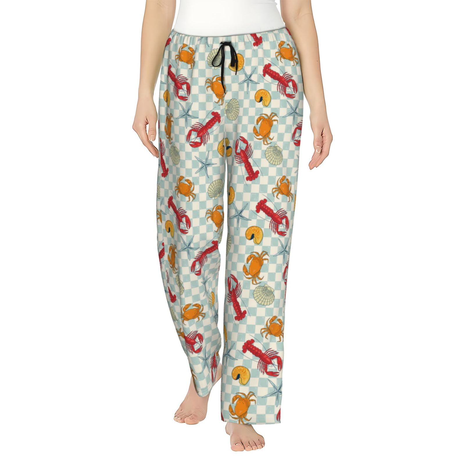 Easygdp Lobster Sea Shell Women's Drawstring Pajama Pants | Lounge ...