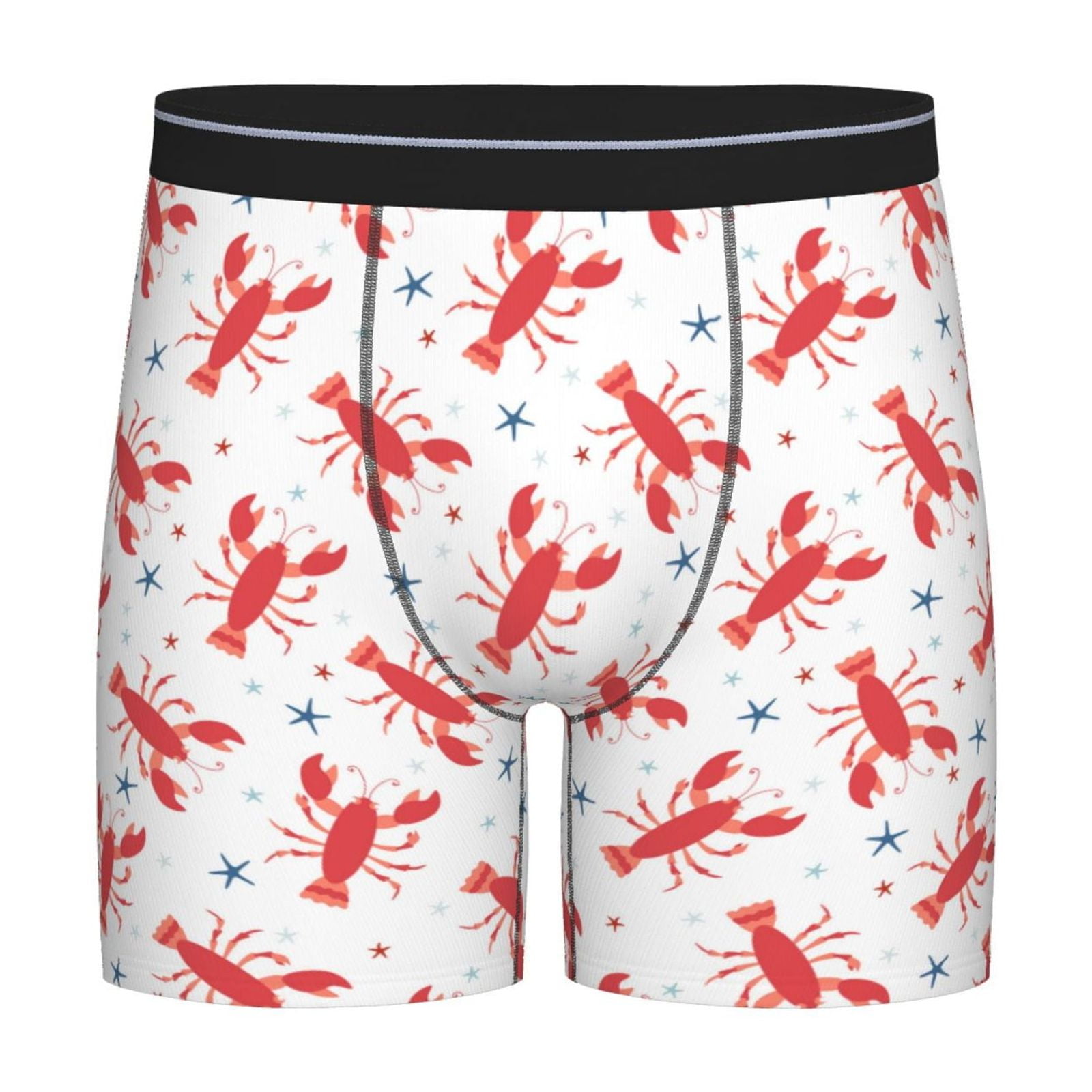 Easygdp Lobsters And Sea Stars Men's Boxer Briefs Men’s Underwear Boxer ...