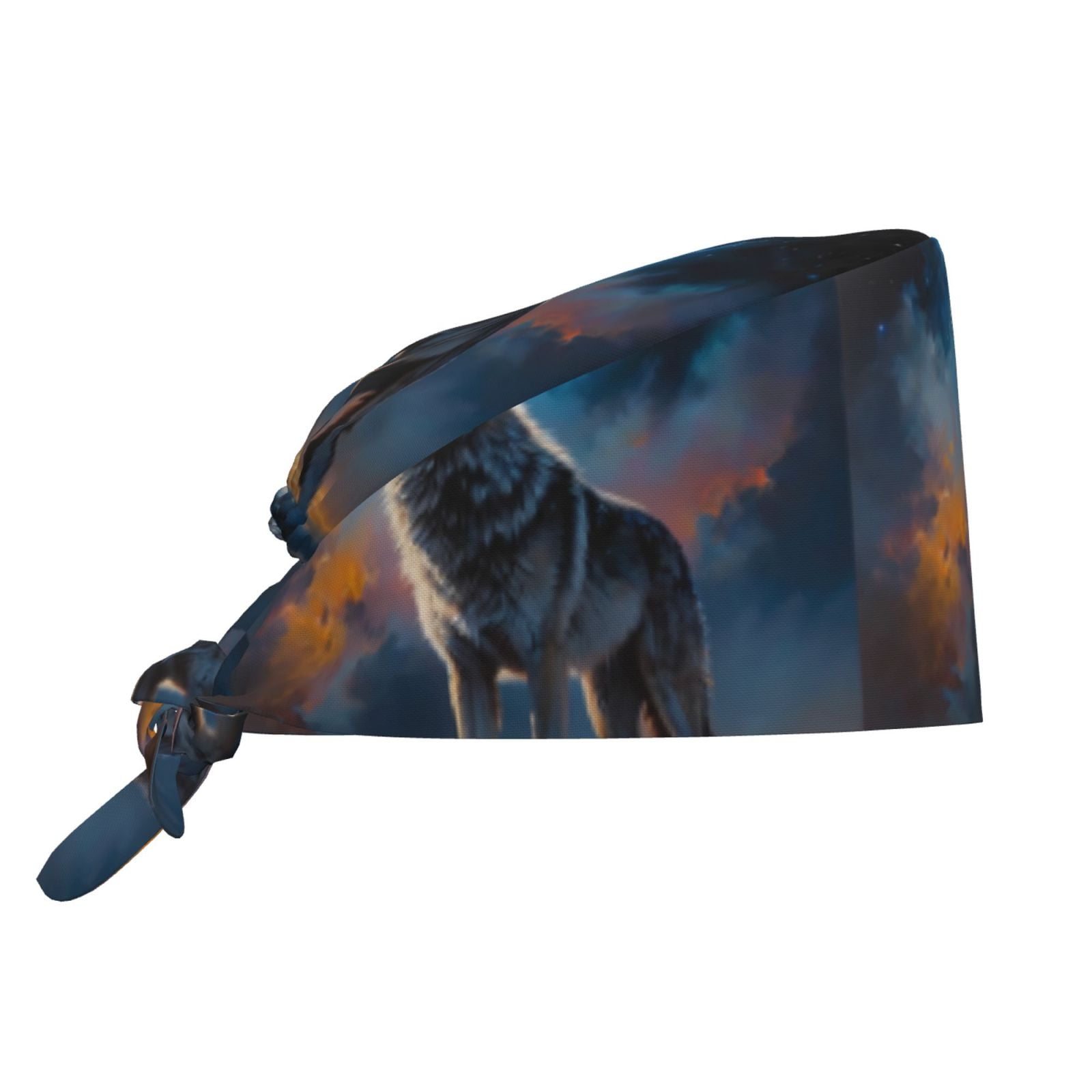 Easygdp Lonely Night Sky Wolf Men Women Adjustable Cap Working Hat Tie ...