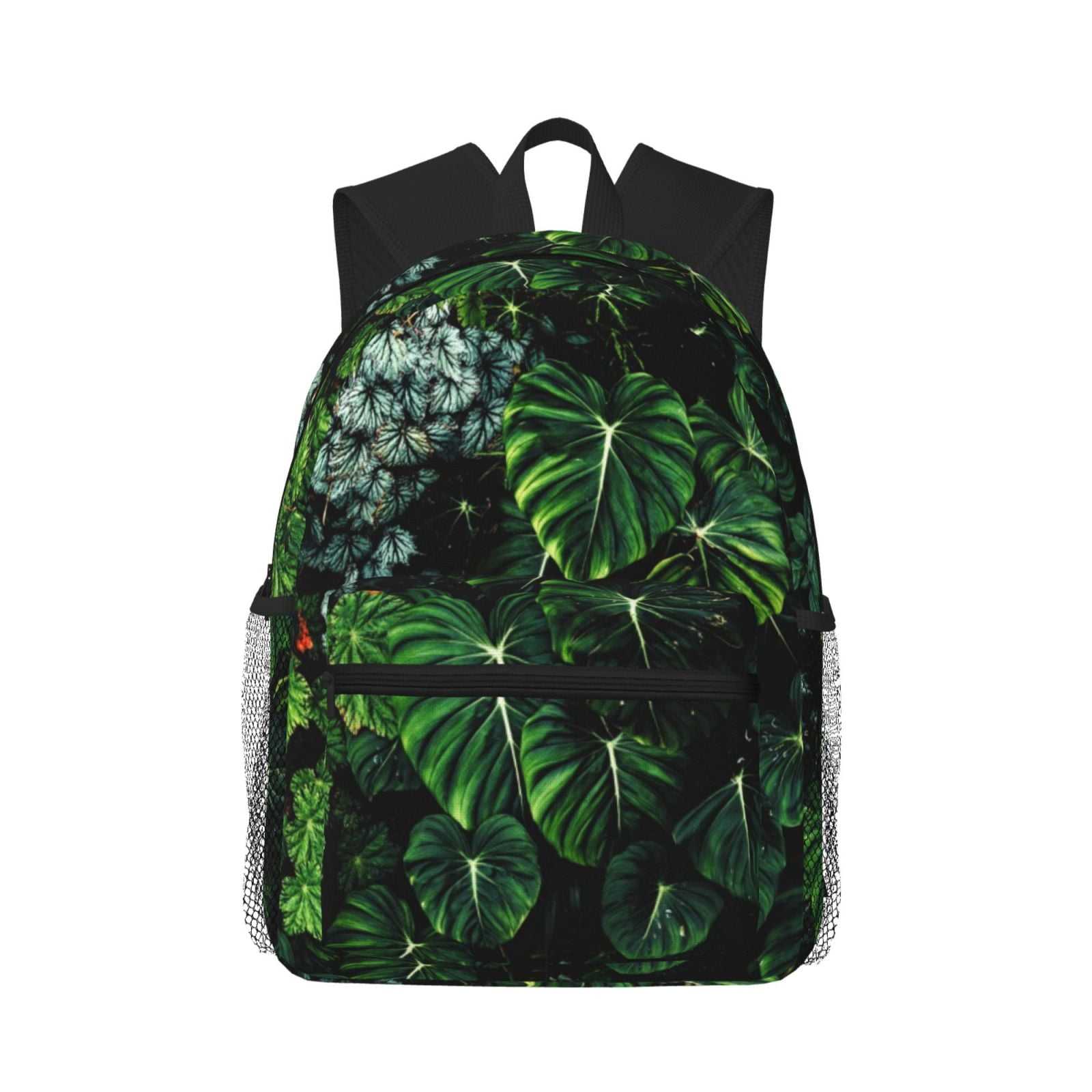 Easygdp Lush Foliage Green Plant Casual Laptop Backpack, Large Capacity ...