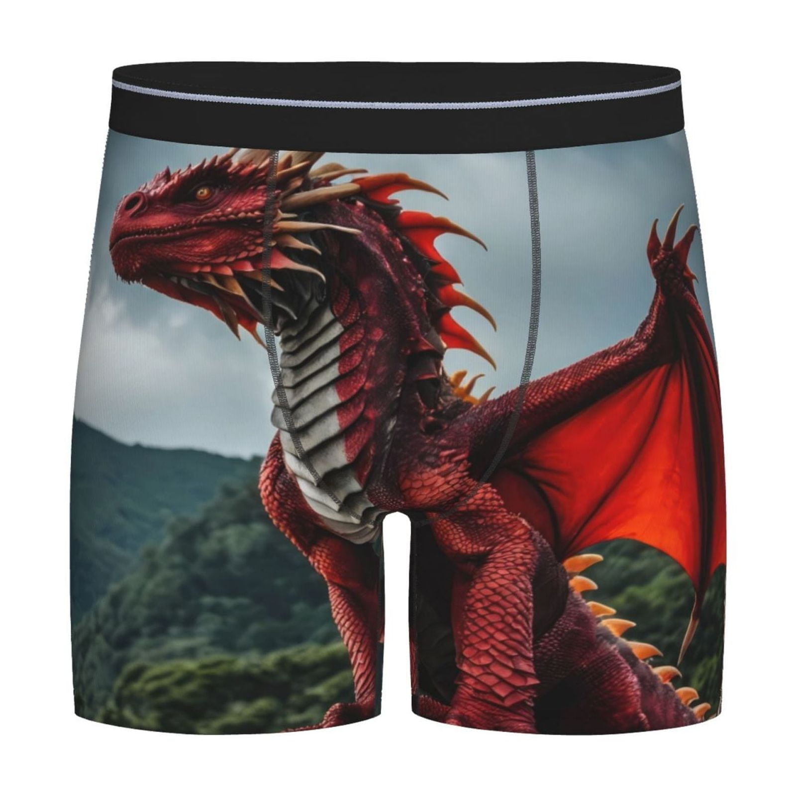 Easygdp Majestic Red Dragon Men's Boxer Briefs Men’s Underwear Boxer Briefs for Men - Walmart.com