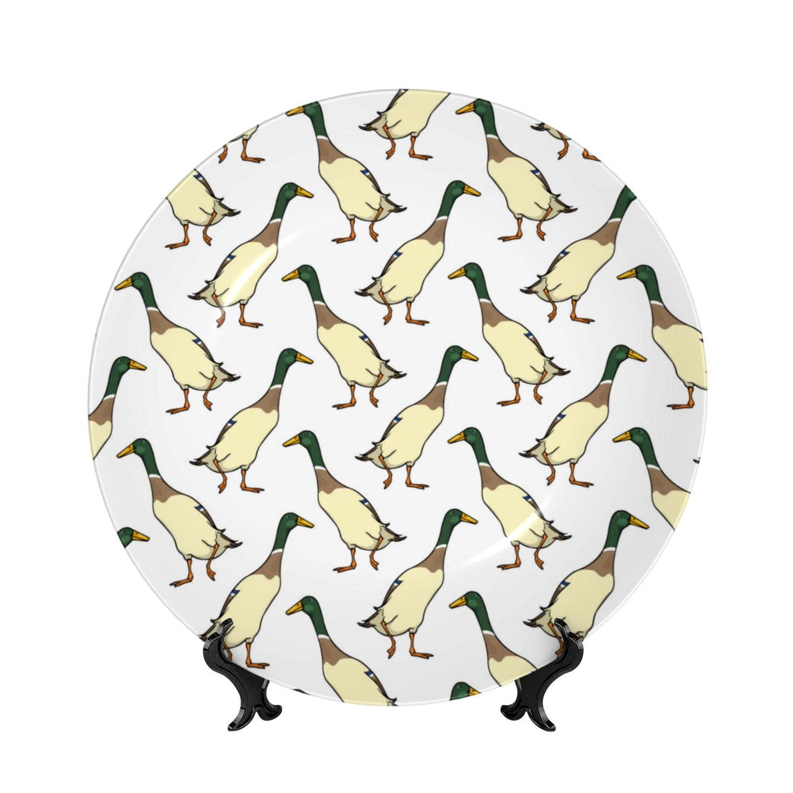 Easygdp Mallard Ducks Bone China Decorative Plate Ceramic Dinner Plates ...